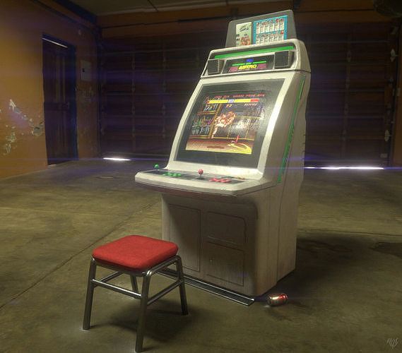 3D model Astro City Arcade Machine VR / AR / low-poly | CGTrader