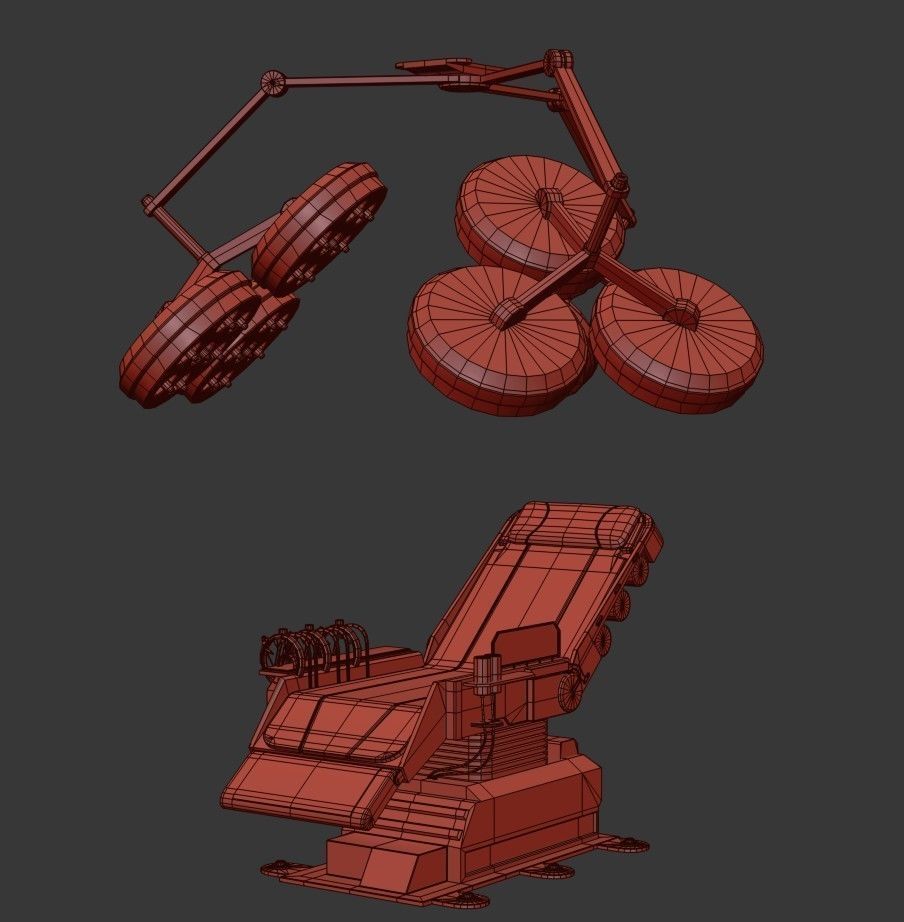 3D model Sci-fi Medical Lab Chair VR / AR / low-poly | CGTrader