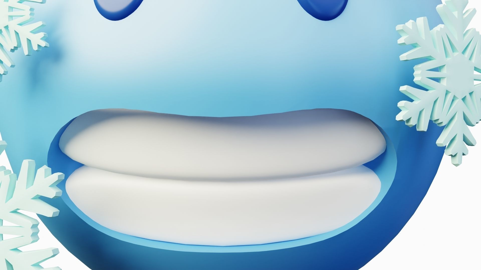 Freezing Cold Emoticon Emoji or Smiley 3D model | CGTrader