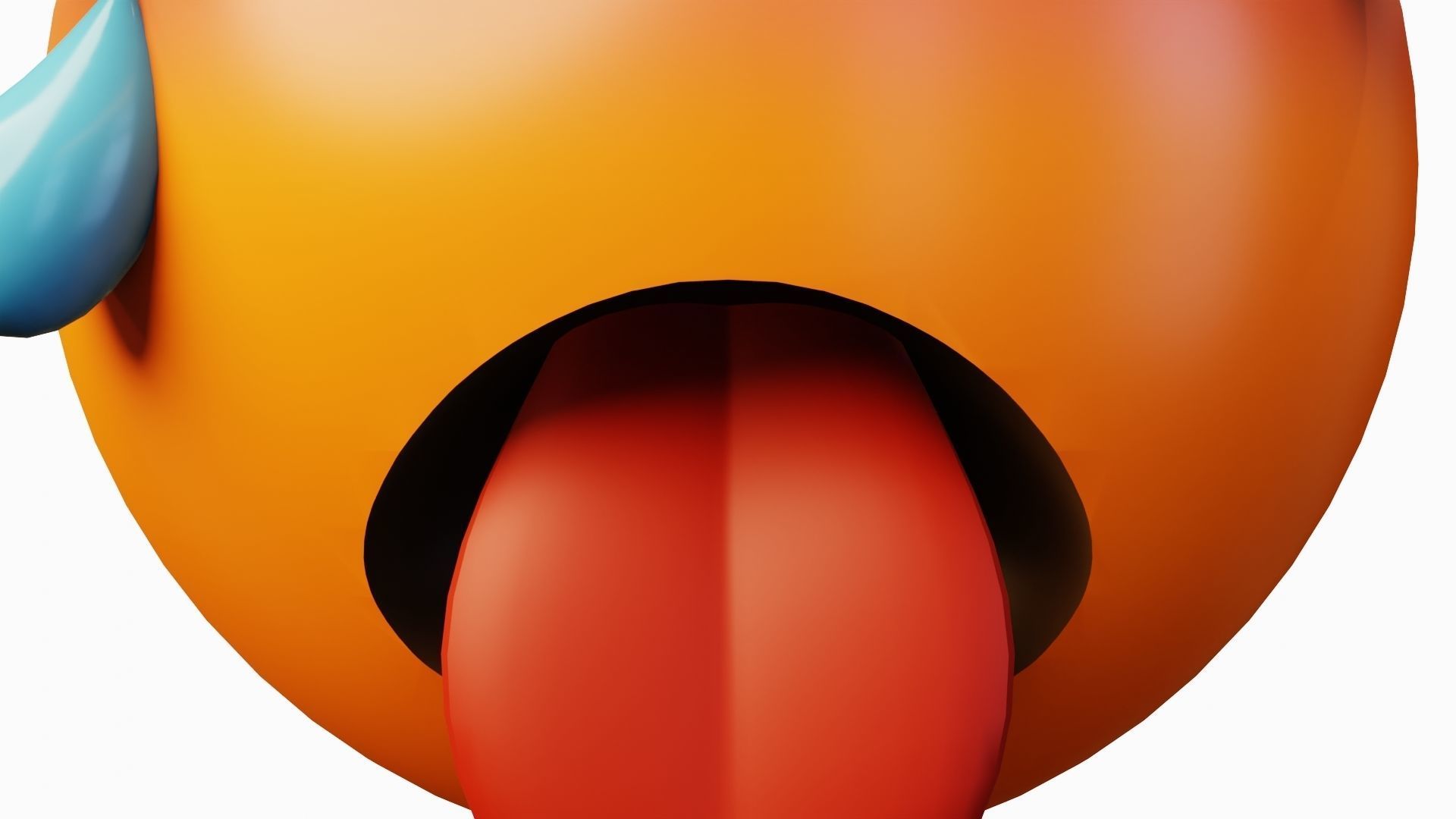 Overheated Face Emoticon Emoji or Smiley 3D model | CGTrader