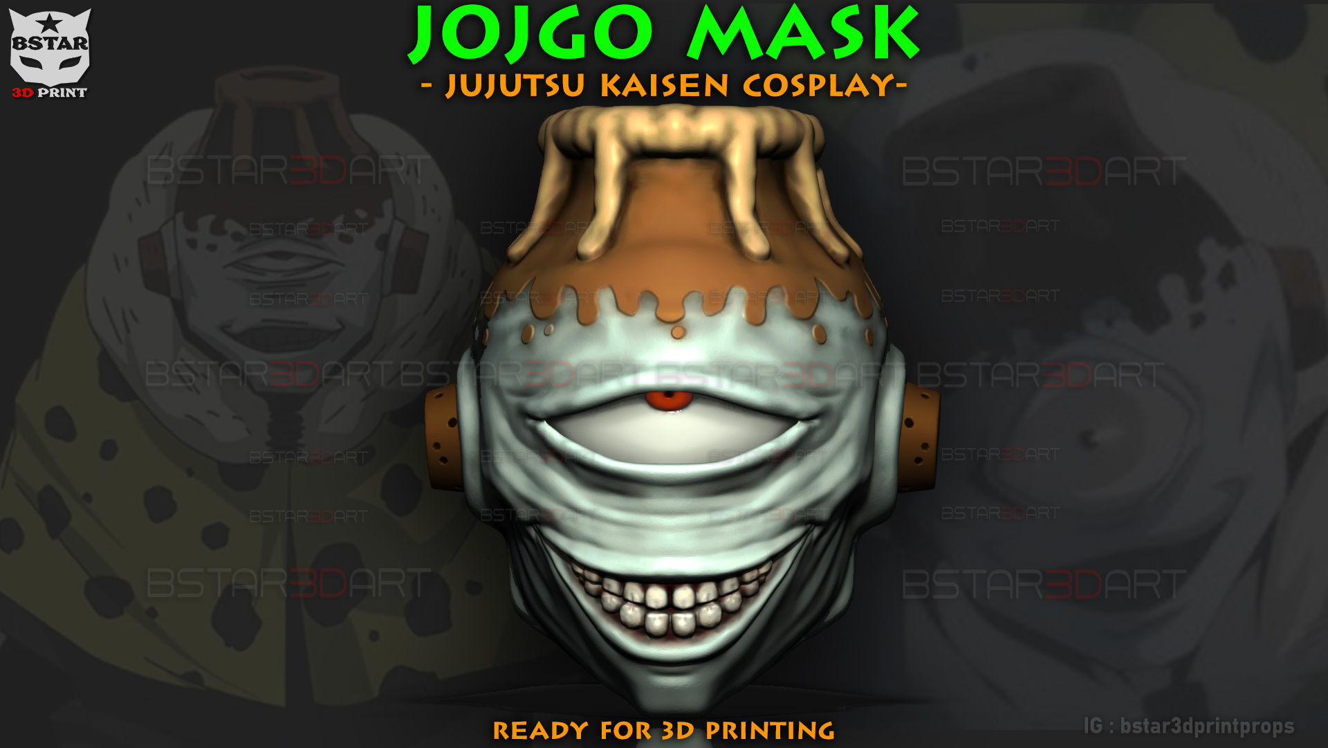 Jogo Mask - Jujutsu Kaisen cosplay 3D model 3D printable | CGTrader