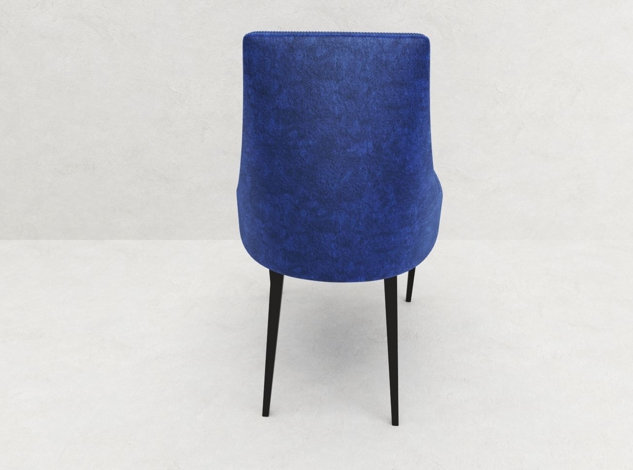 Chair Dam-blue velvet 3D model | CGTrader