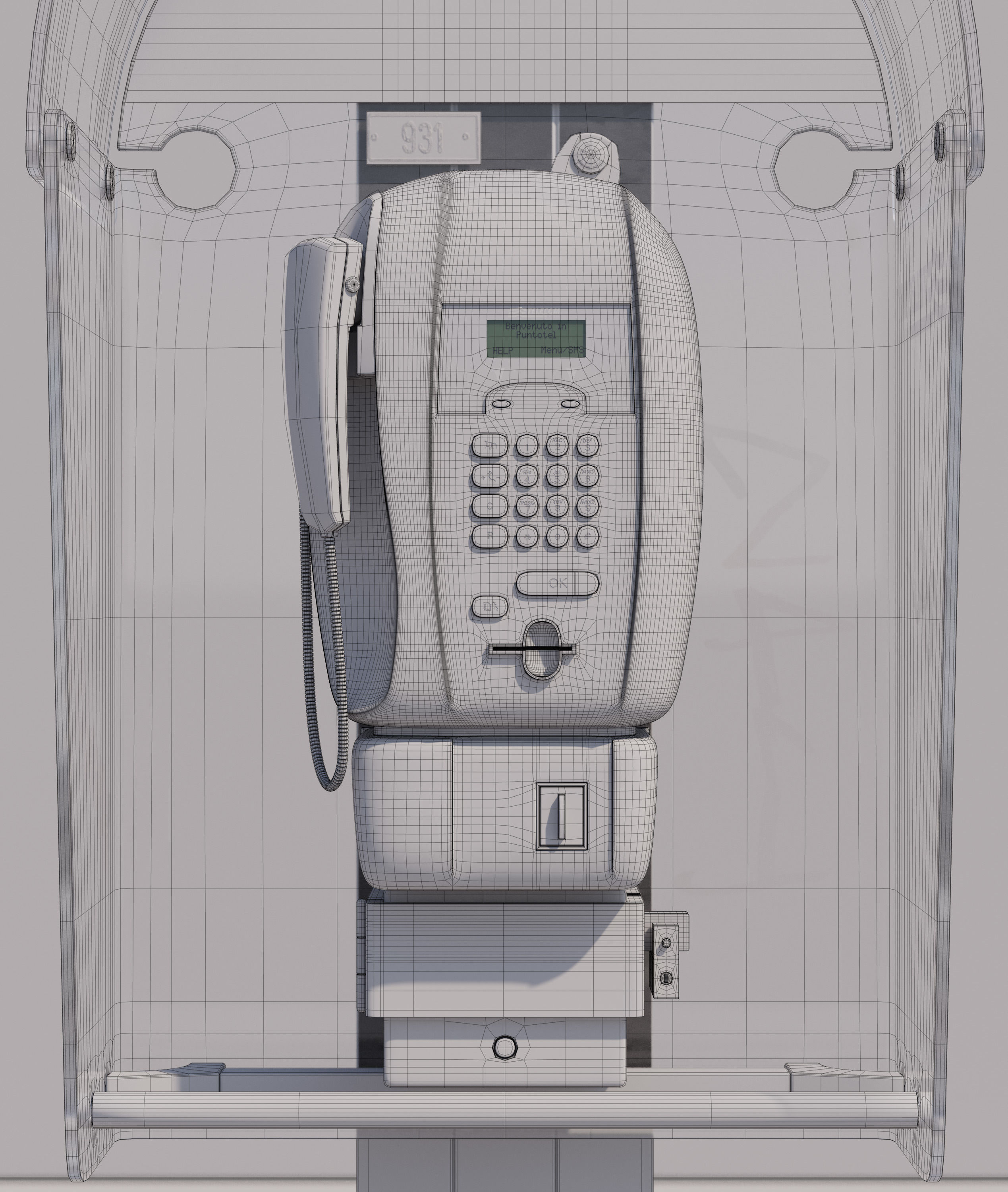Public Phone for Cinema 4D and Corona 3D model | CGTrader