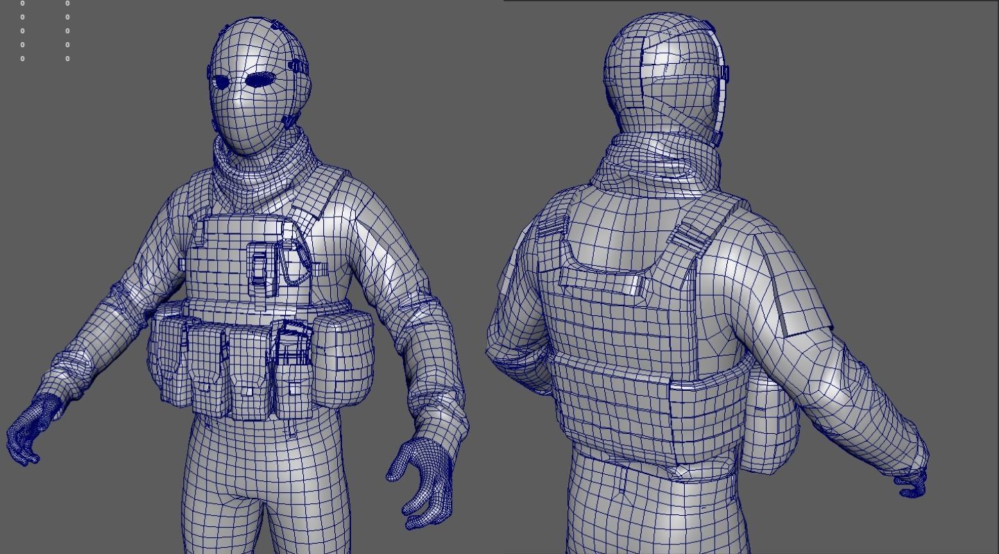 3D model Special forces VR / AR / low-poly | CGTrader