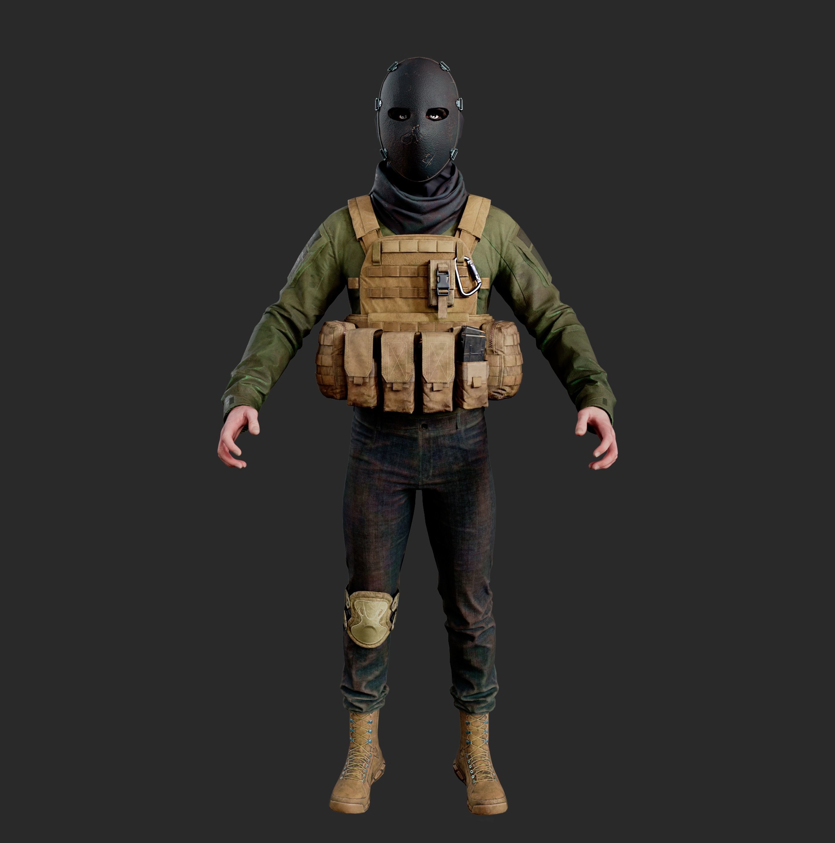 3D model Special forces VR / AR / low-poly | CGTrader