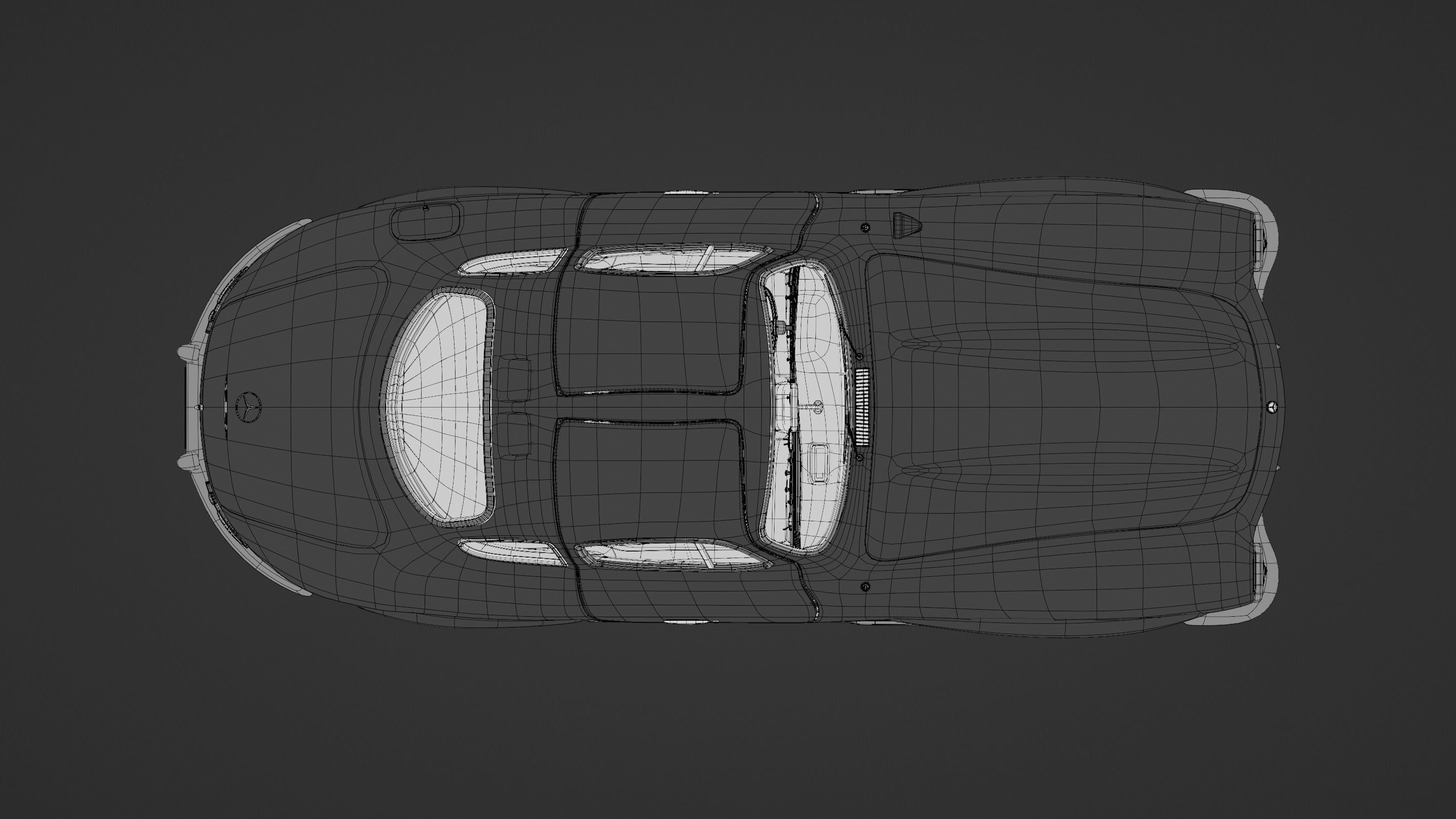 Mercedes SL300 Gullwing - Chrome - Classic Icon 3D model | CGTrader