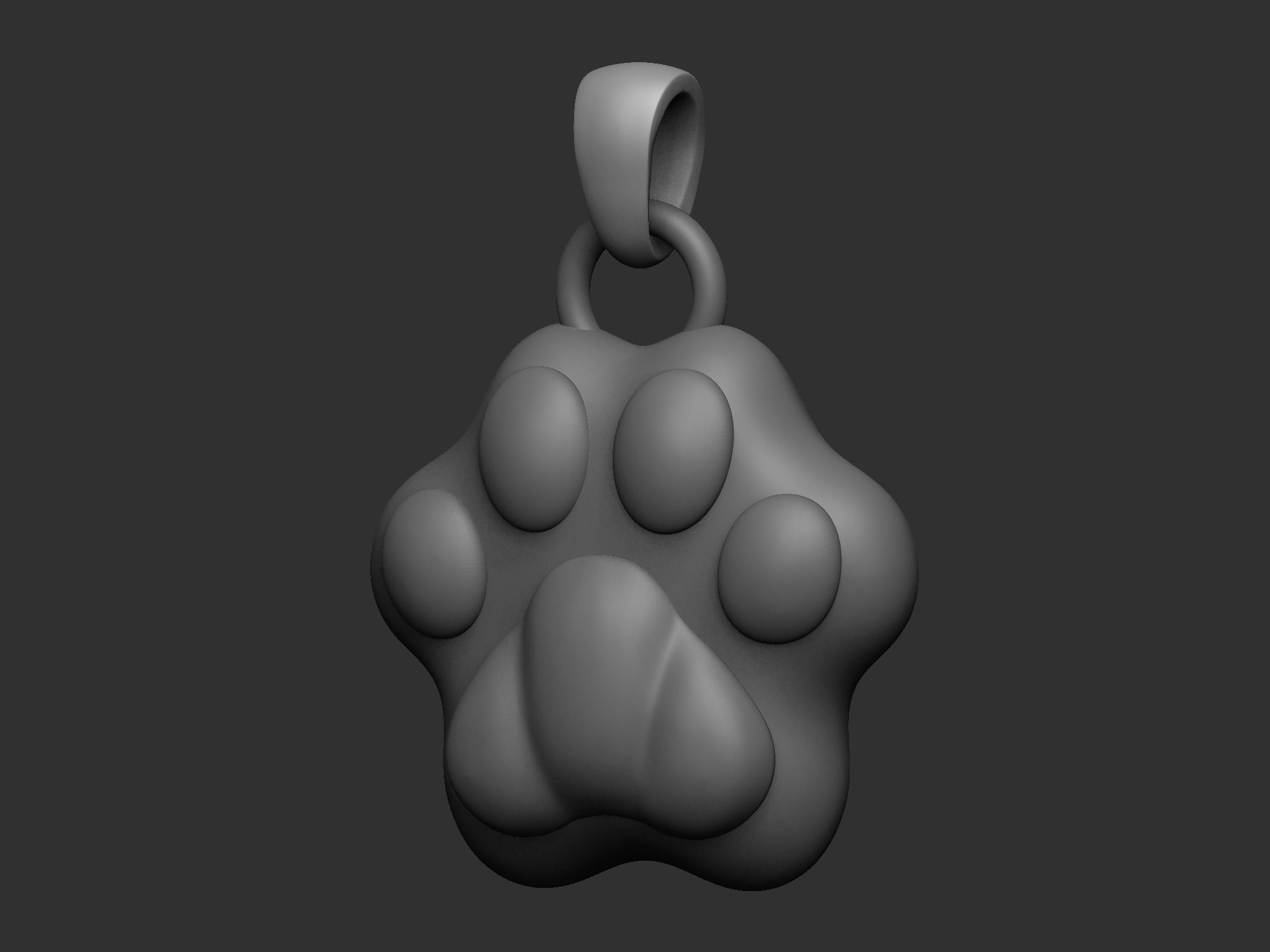 Pendant Cat Paw 3D model 3D printable | CGTrader