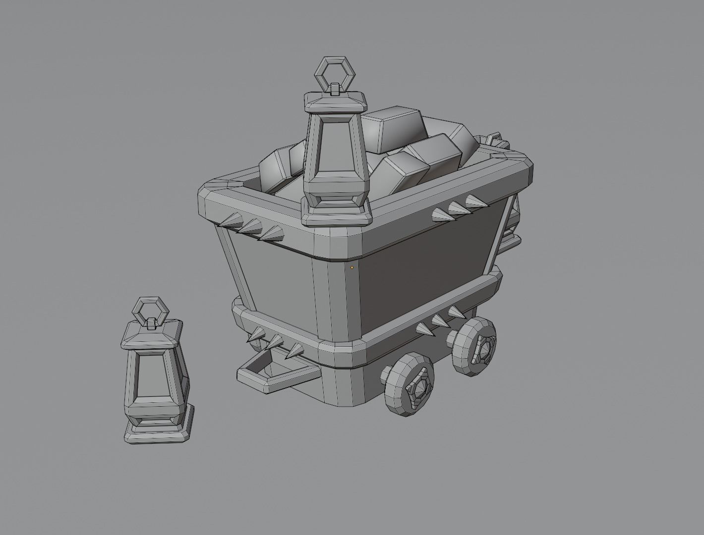 3D model Mining cart 3D model VR / AR / low-poly | CGTrader