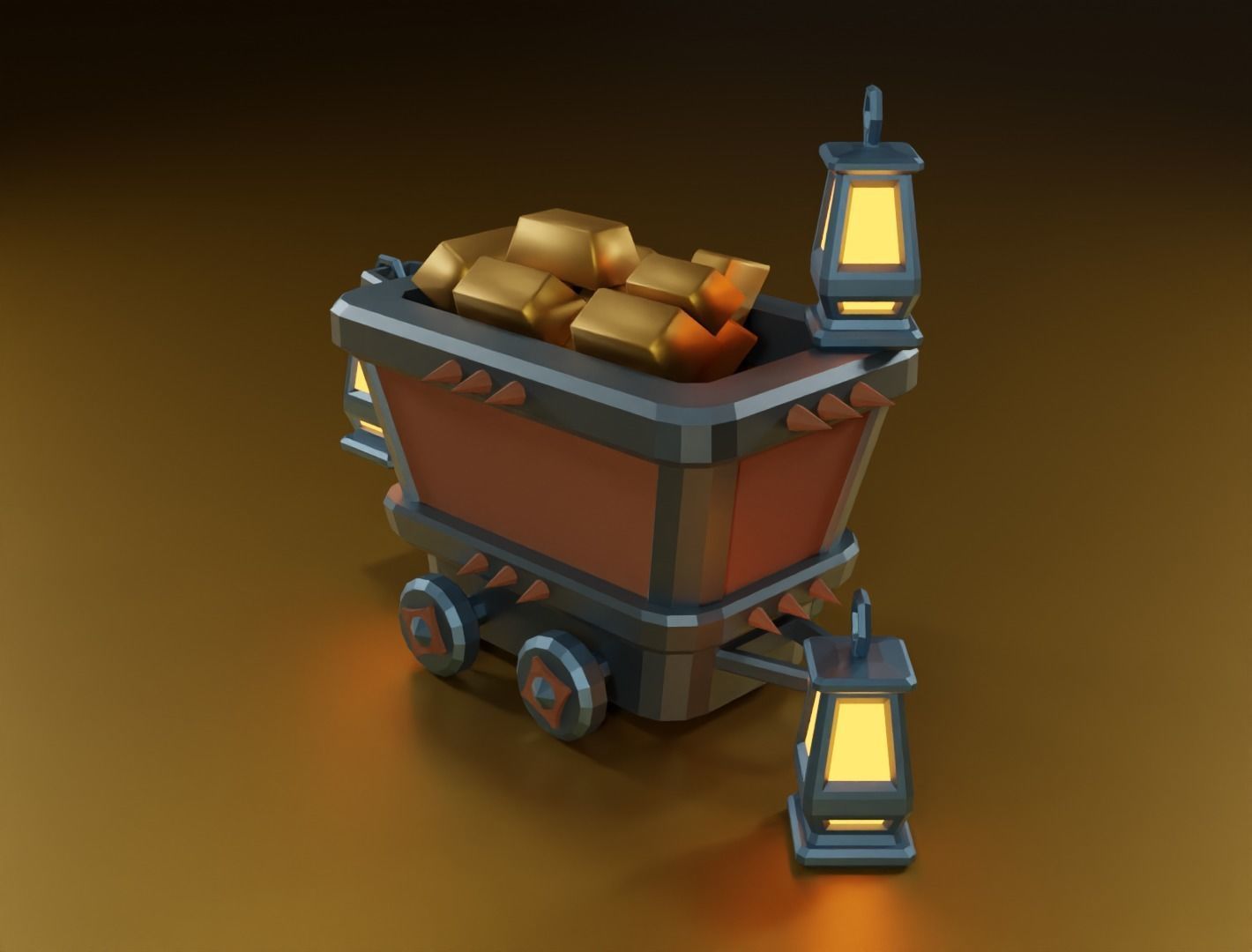 3D model Mining cart 3D model VR / AR / low-poly | CGTrader
