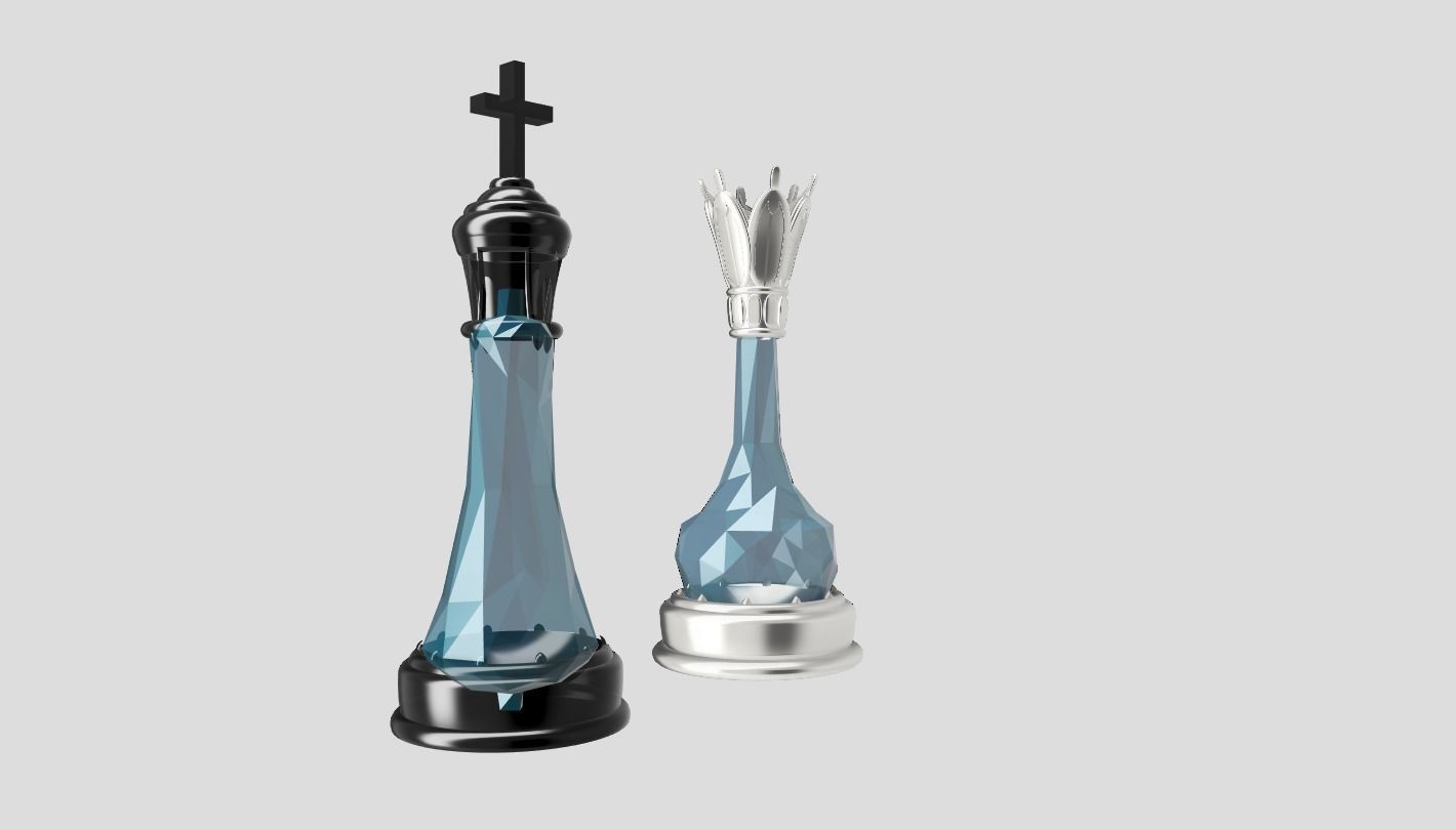 Cantarella Chess pieces King and Queen Vocaloid 3D model 3D printable ...