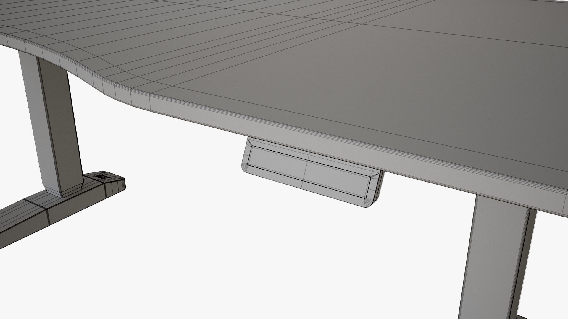 Curved Standing Desk 3D model | CGTrader