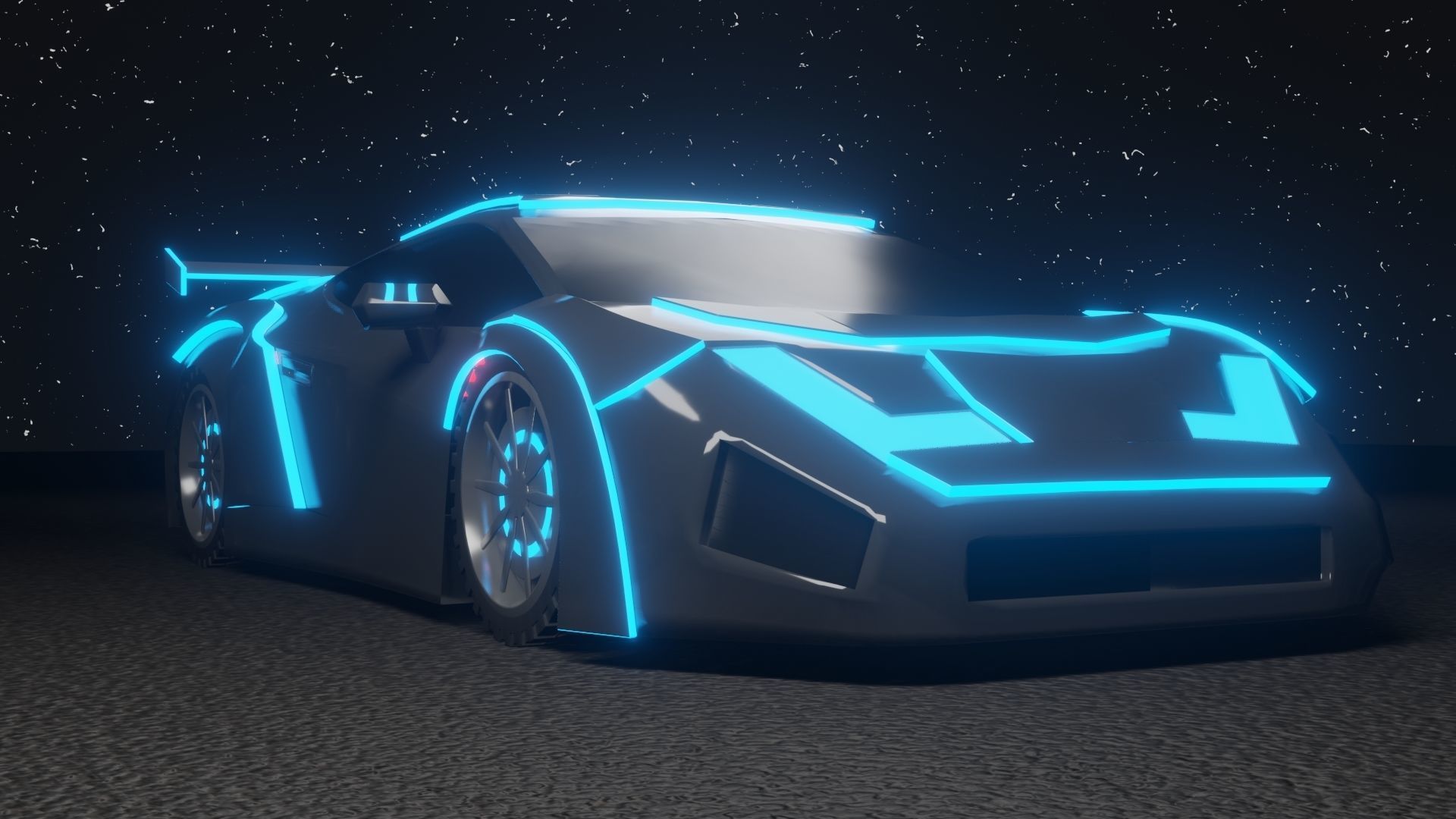 Sci-Fi Super Car 3D model rigged | CGTrader