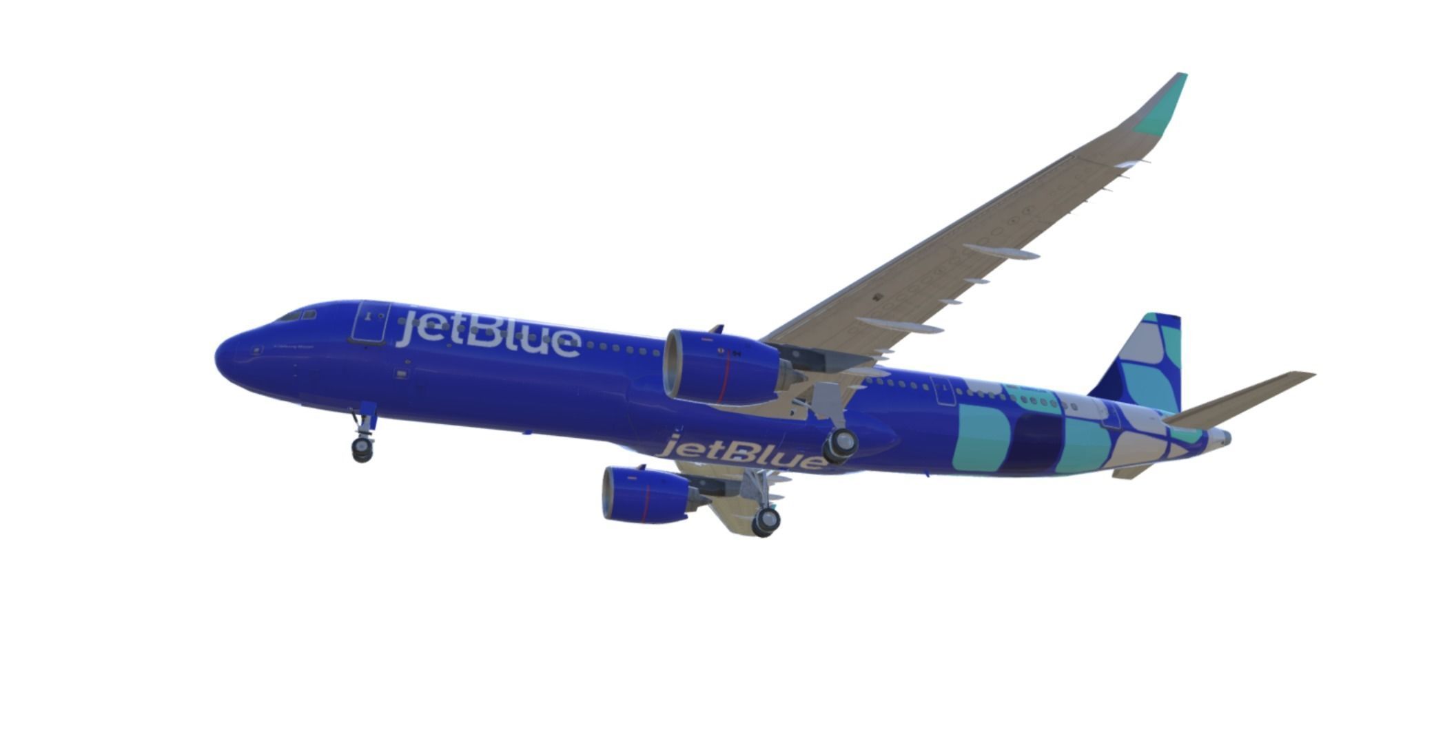 3D model Airbus A321neo jetBlue Airways New Livery VR / AR / low-poly ...