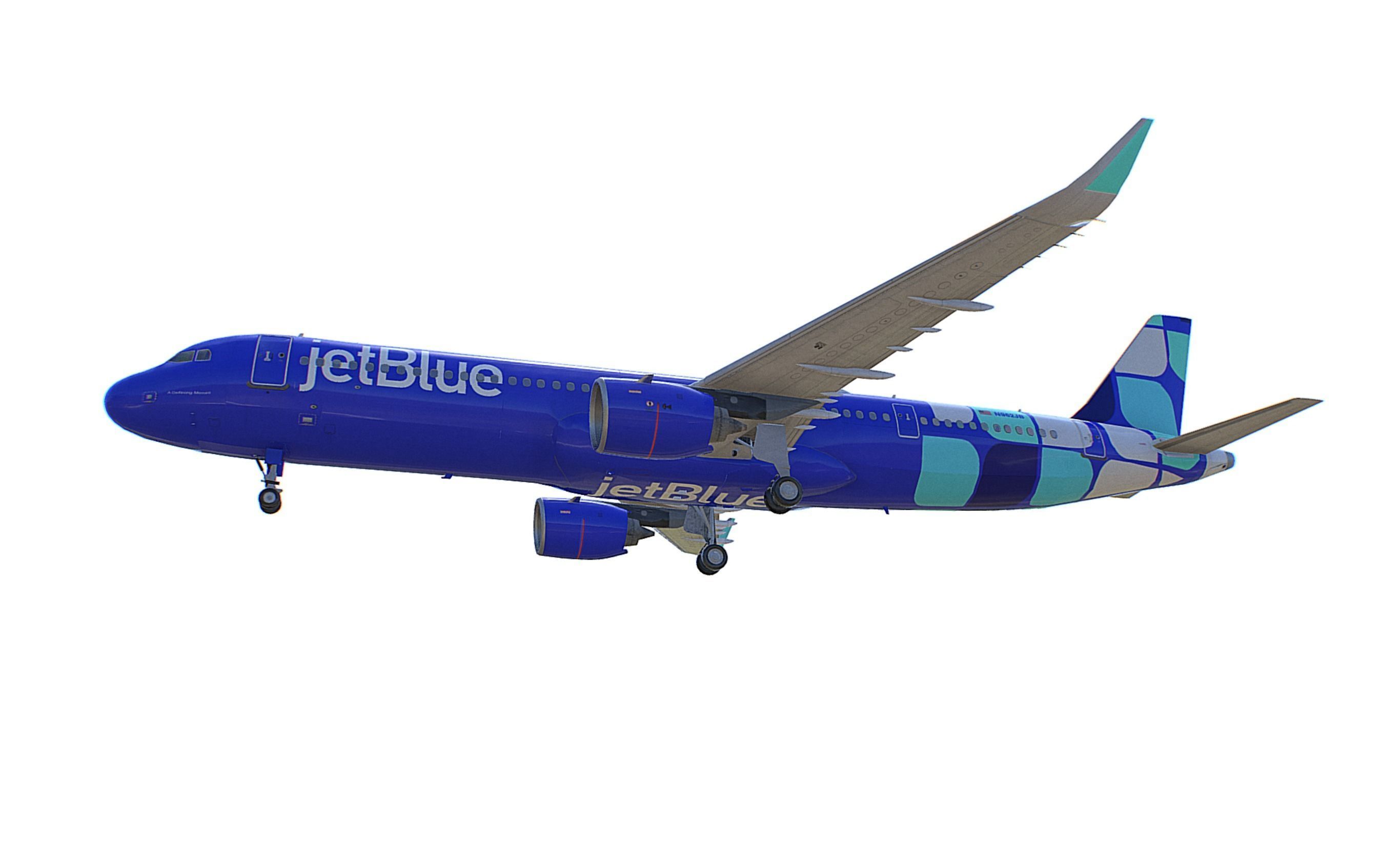 3D model Airbus A321neo jetBlue Airways New Livery VR / AR / low-poly ...