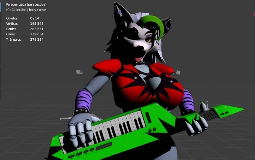 Roxy Five Nights at Freddy s Security Breach SFW and NSFW 3D model ...