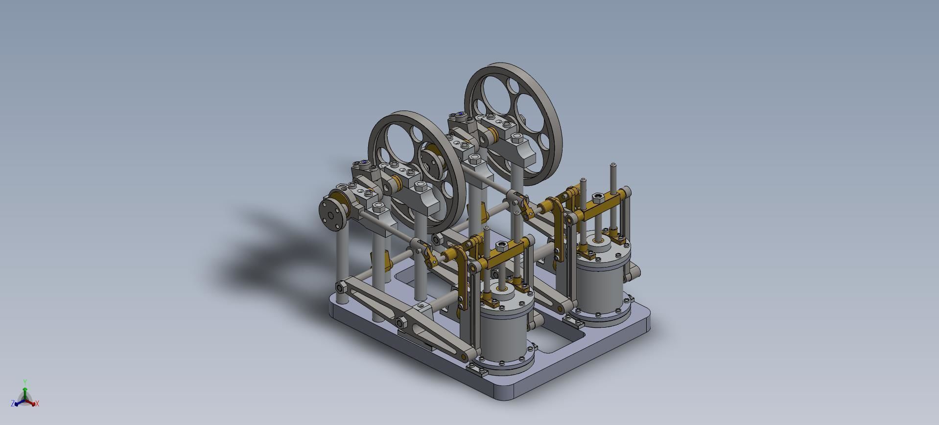 A TWIN CYLINDER SIDE BEAM STEAM ENGINE 3D model | CGTrader