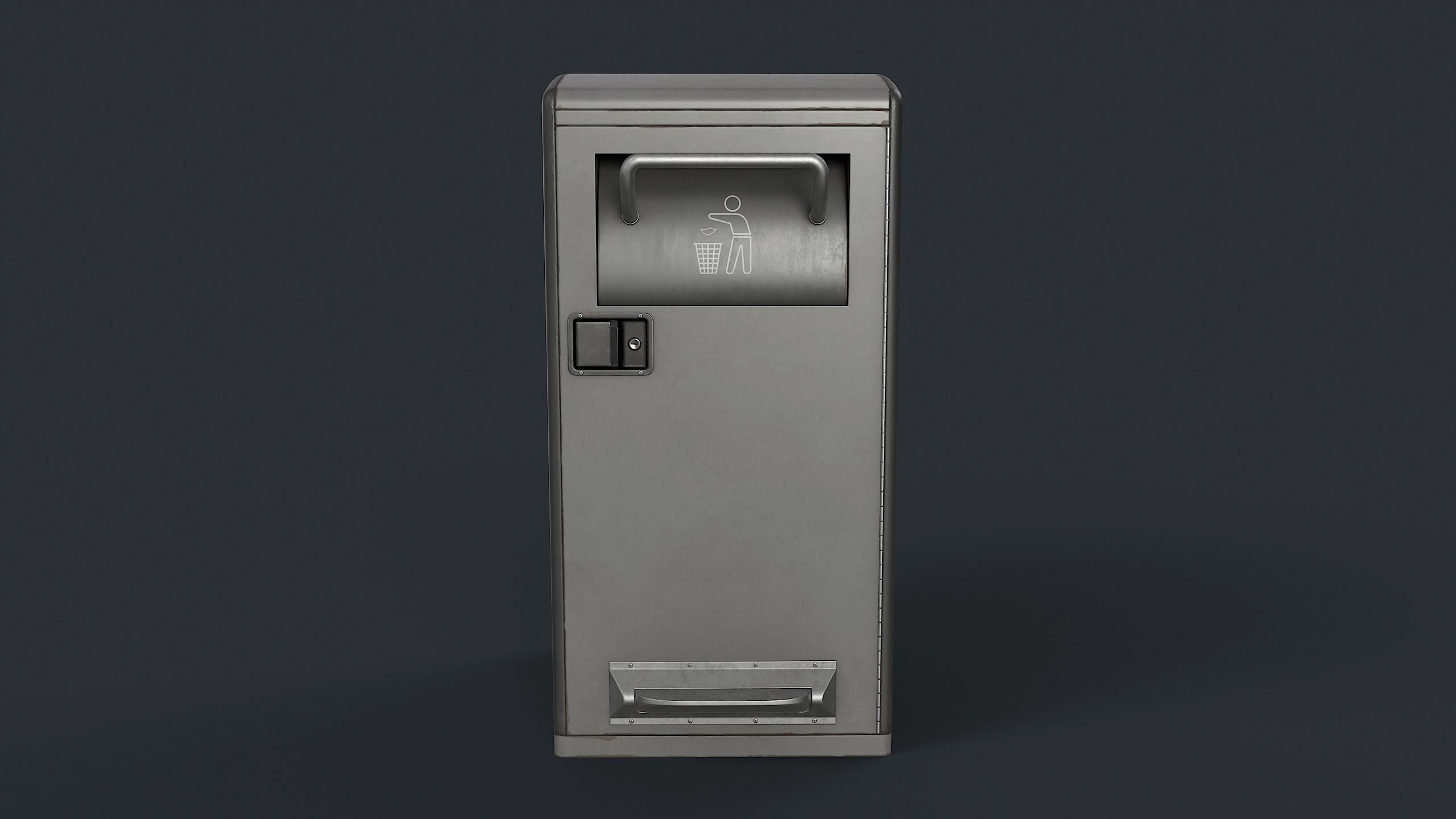 3D model Street Trash Can 33 PBR Game Ready VR / AR / low-poly | CGTrader