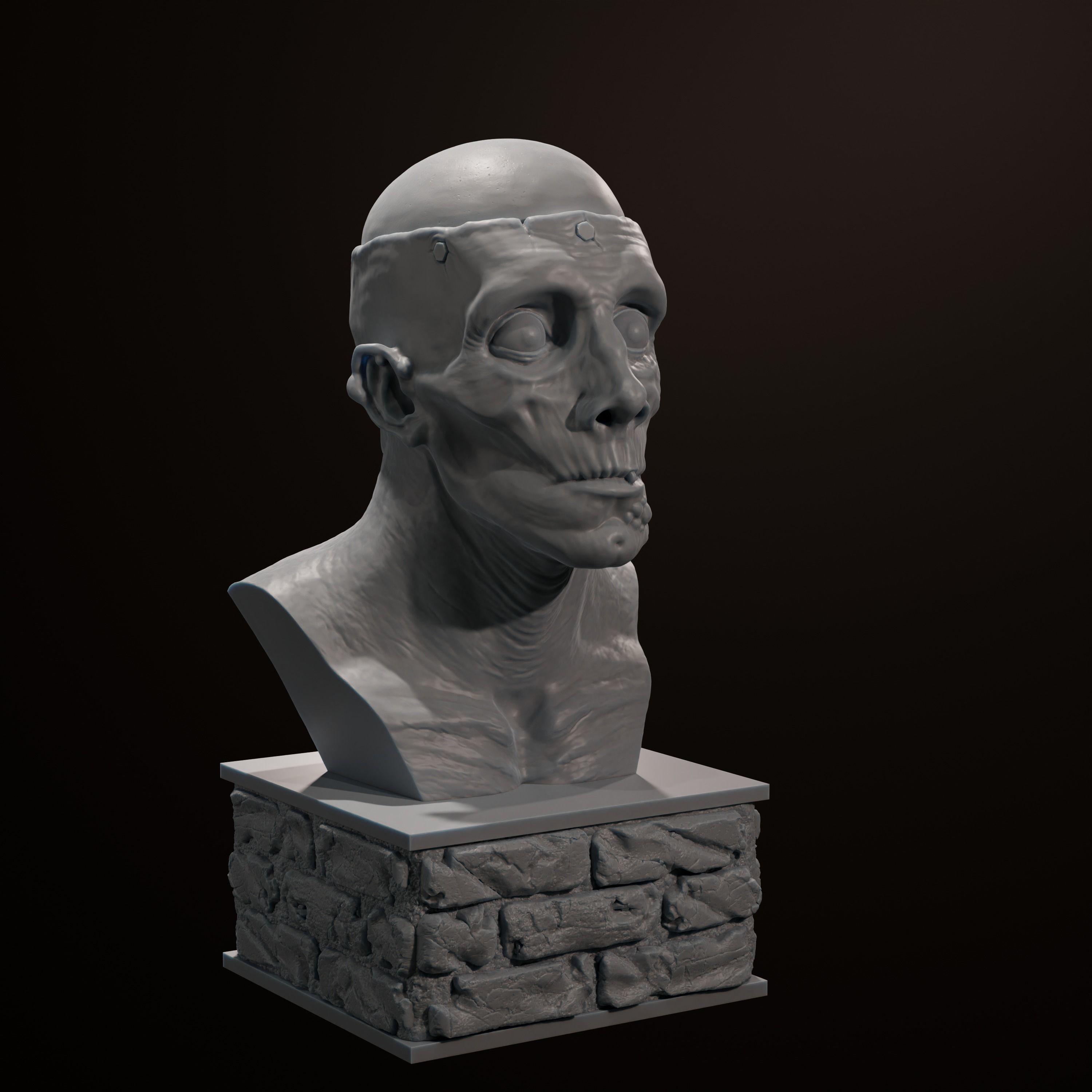 Monster Bust Metal Head Jordu Schell 3D model 3D printable | CGTrader