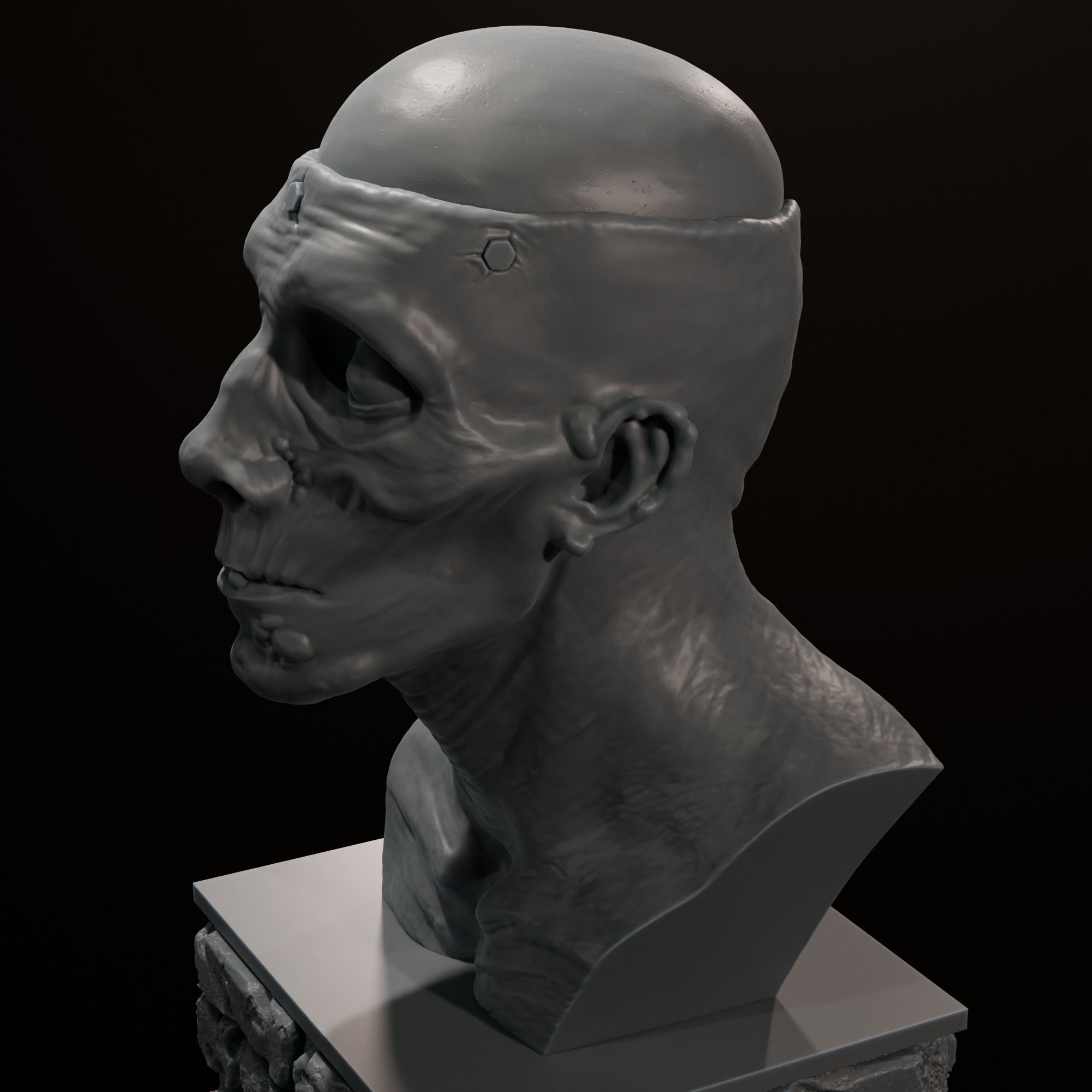 Monster Bust Metal Head Jordu Schell 3D model 3D printable | CGTrader