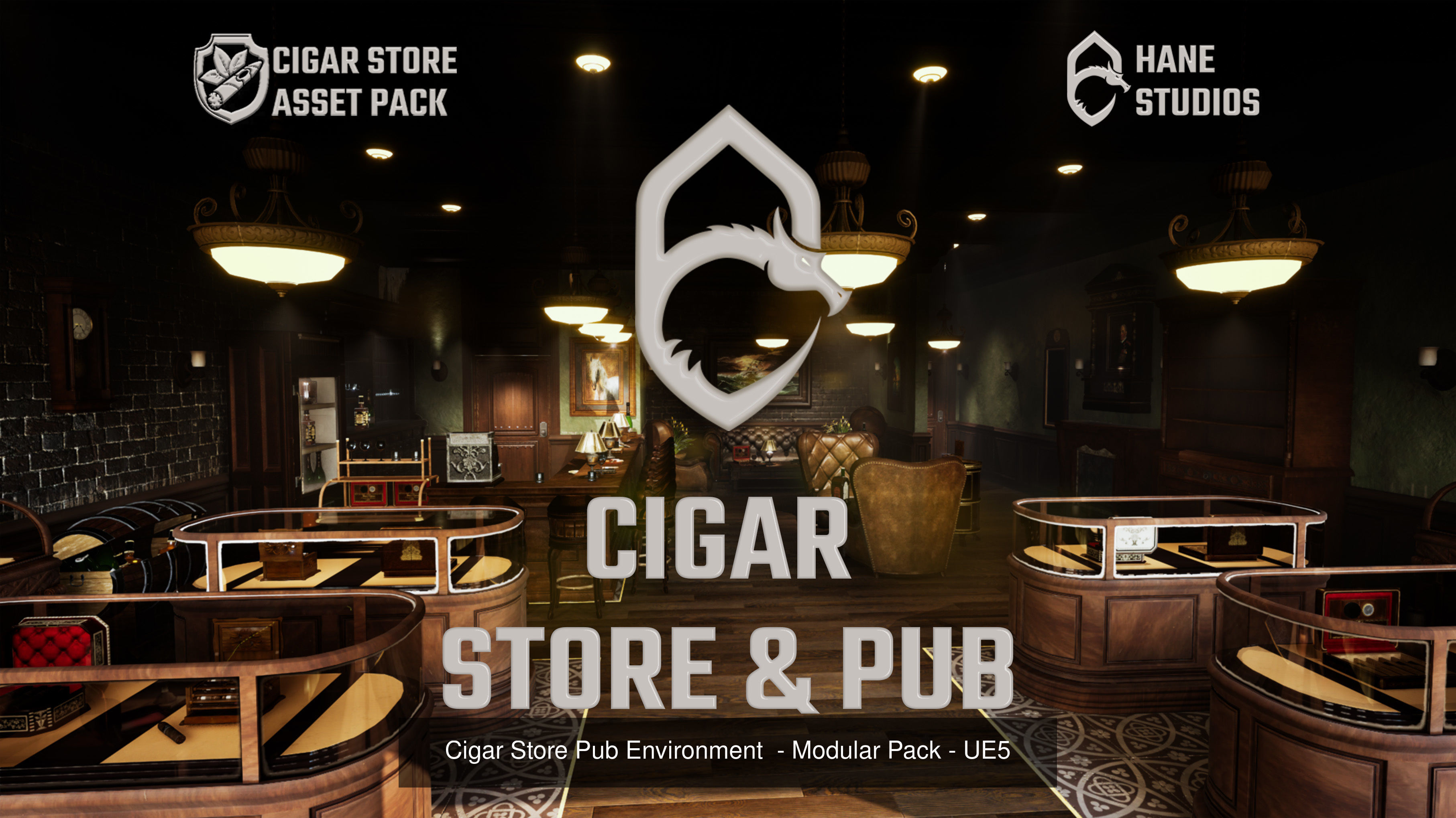 3D Model Collection Cigar Store Pub Environment - Asset Pack VR / AR ...