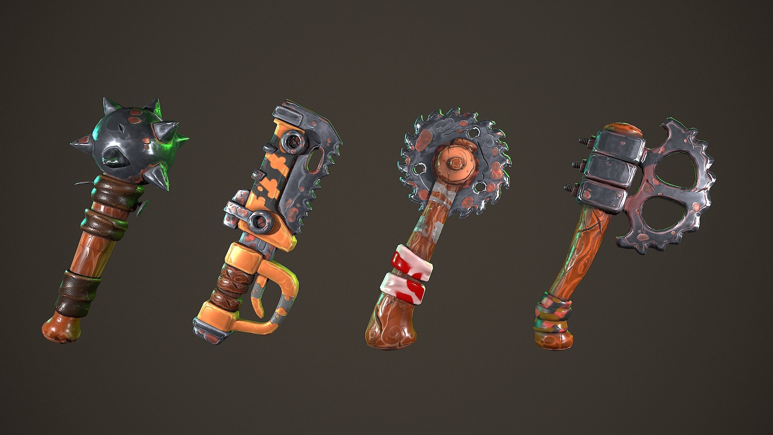 3D model Weapons Stylized VR / AR / low-poly | CGTrader