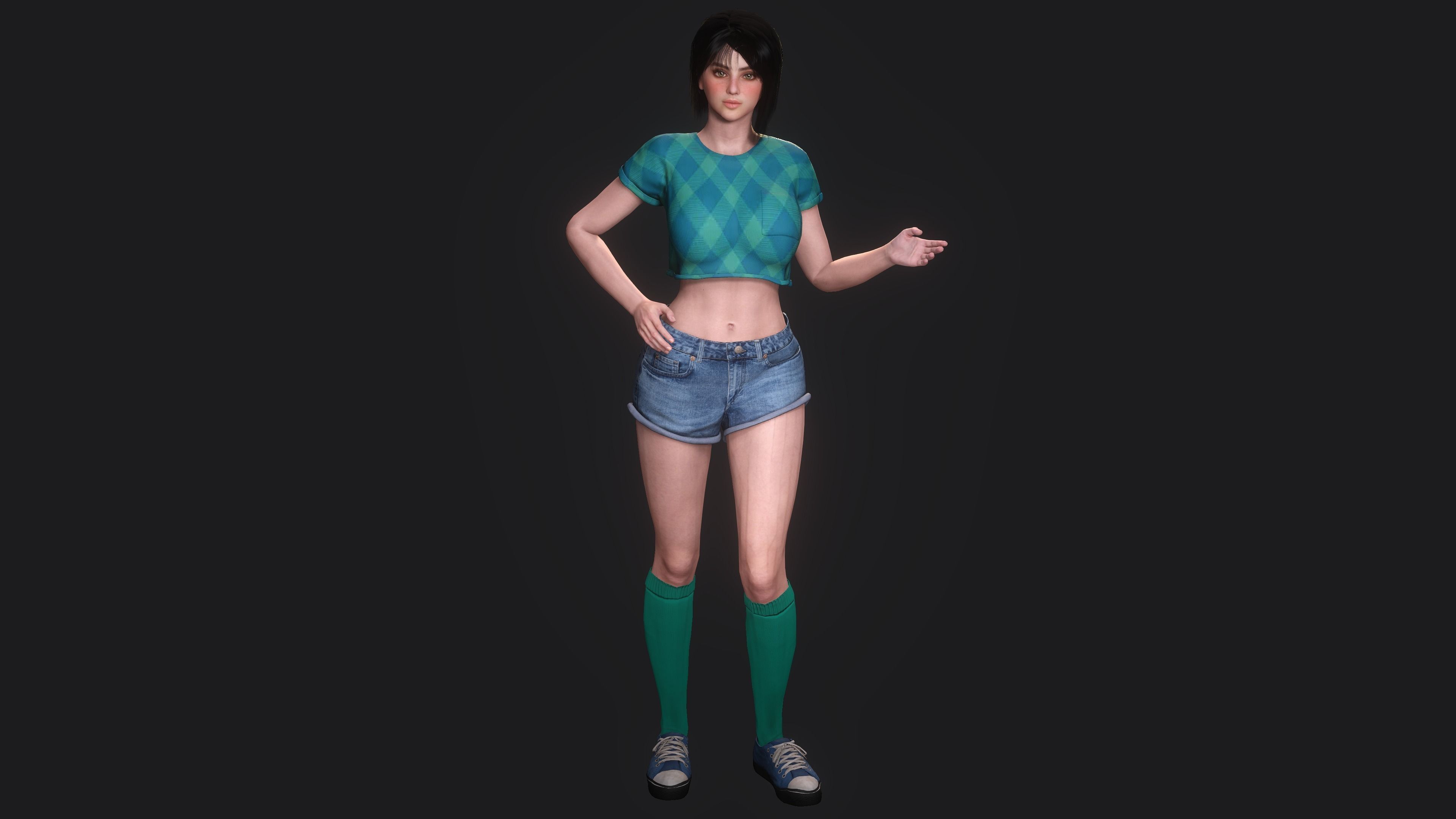 3D model Josie ver2 -AAA Realistic Female Character Low-poly 3D model ...