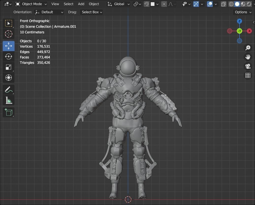 3D model Space suit - Astro ranger VR / AR / low-poly | CGTrader
