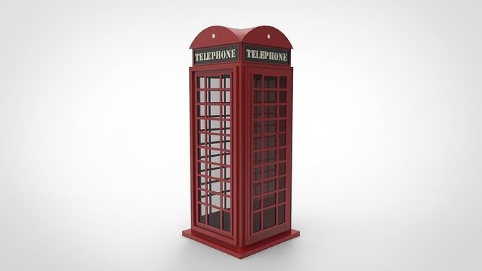 public telephone box 3d printed 3D model 3D printable | CGTrader