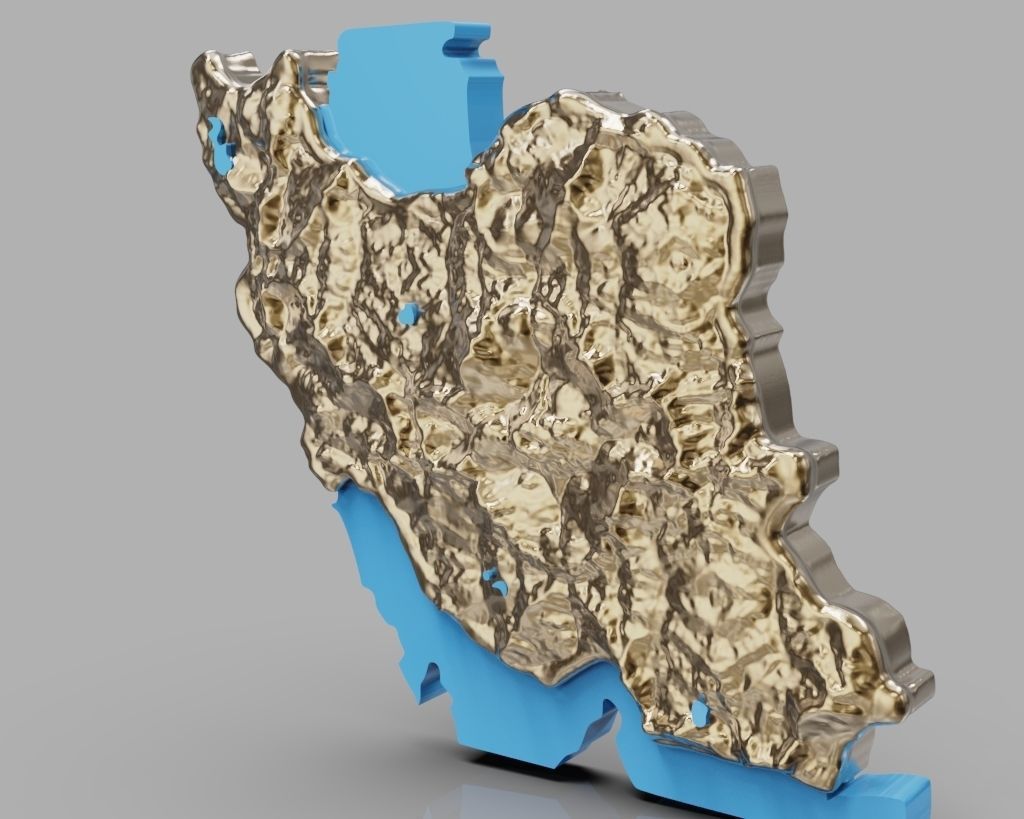 iran map 3D model 3D printable | CGTrader