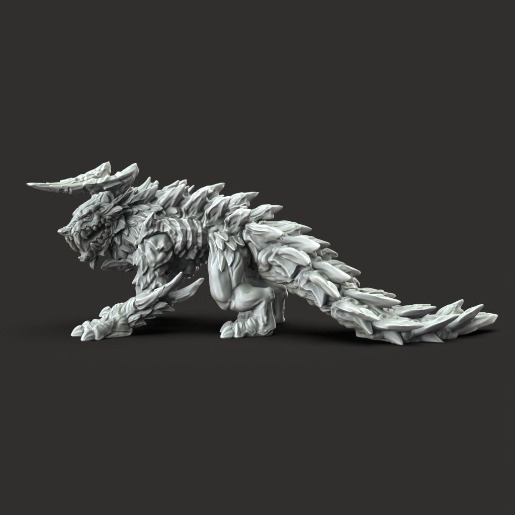 Armoured Wolf - 3D Printable TTRPG - PRESUPPORTED - 32mm Scale 3D model ...