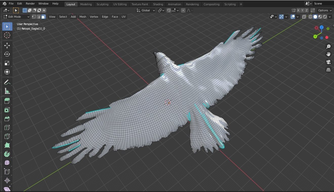 3D model Eagle base mesh VR / AR / low-poly | CGTrader