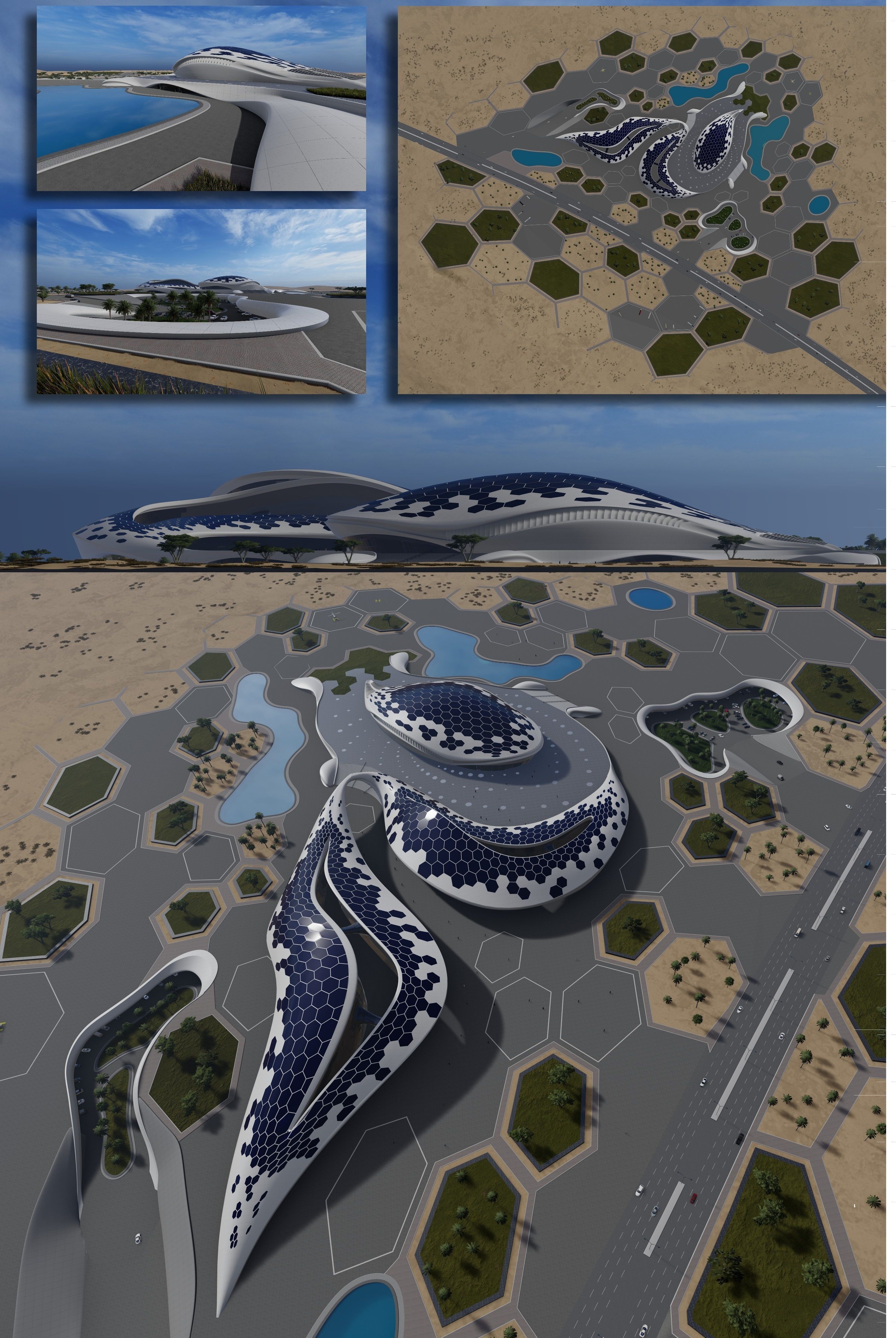 Scientific Innovation Center 3D model animated | CGTrader