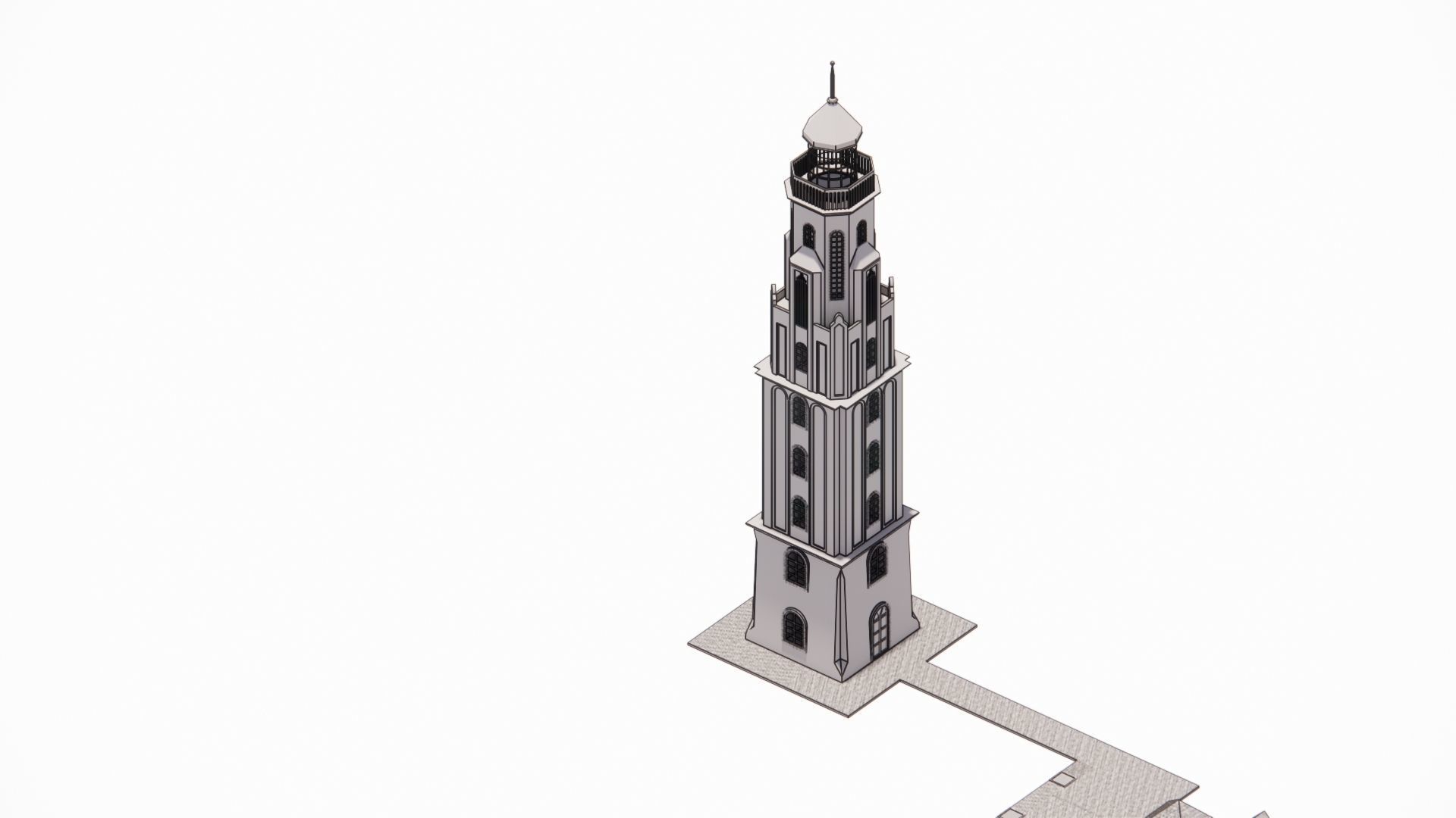 3D model 3d module for medieval houses design lighthouse as a gift VR ...