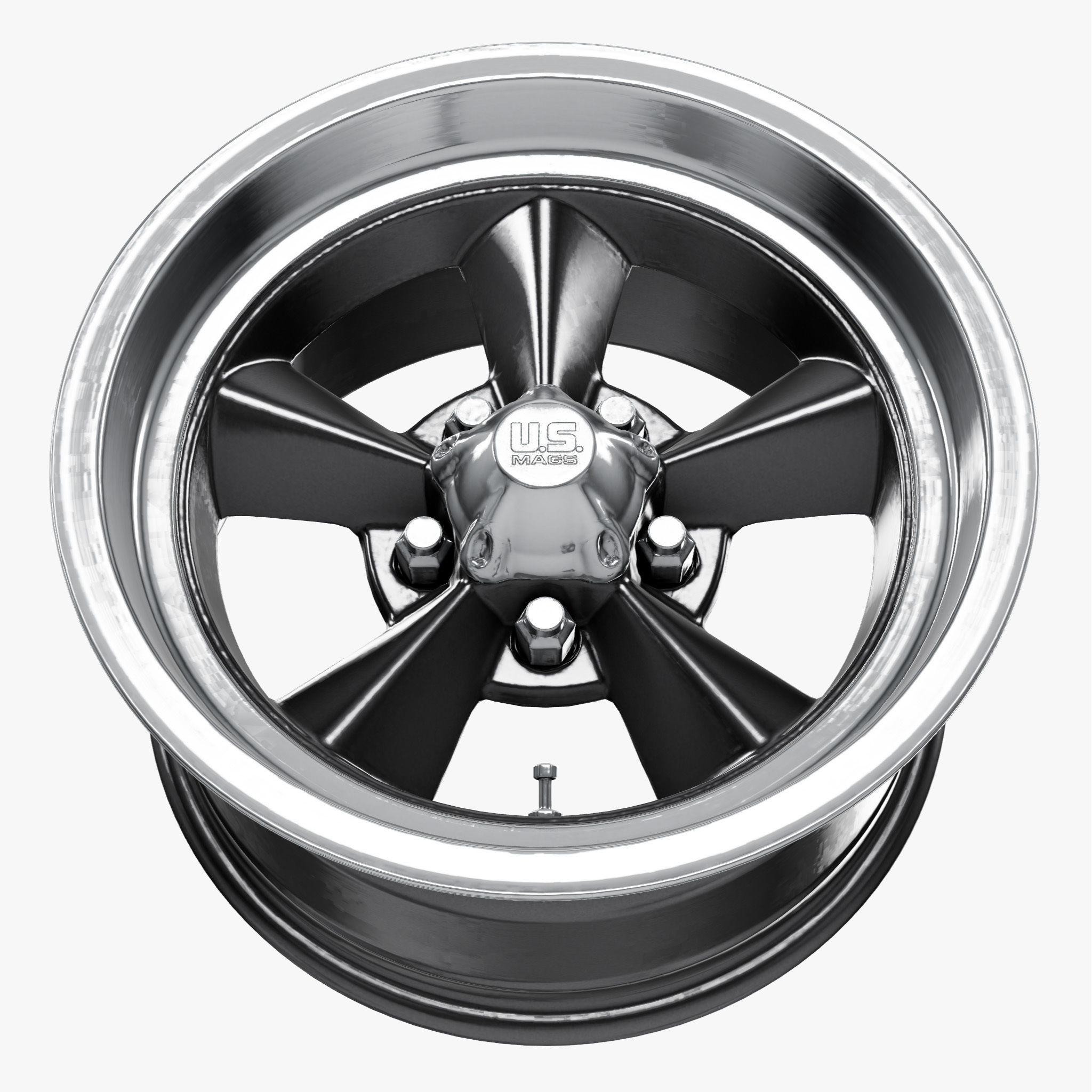 US Mags Standard Wheel Textured Gray 3D model | CGTrader