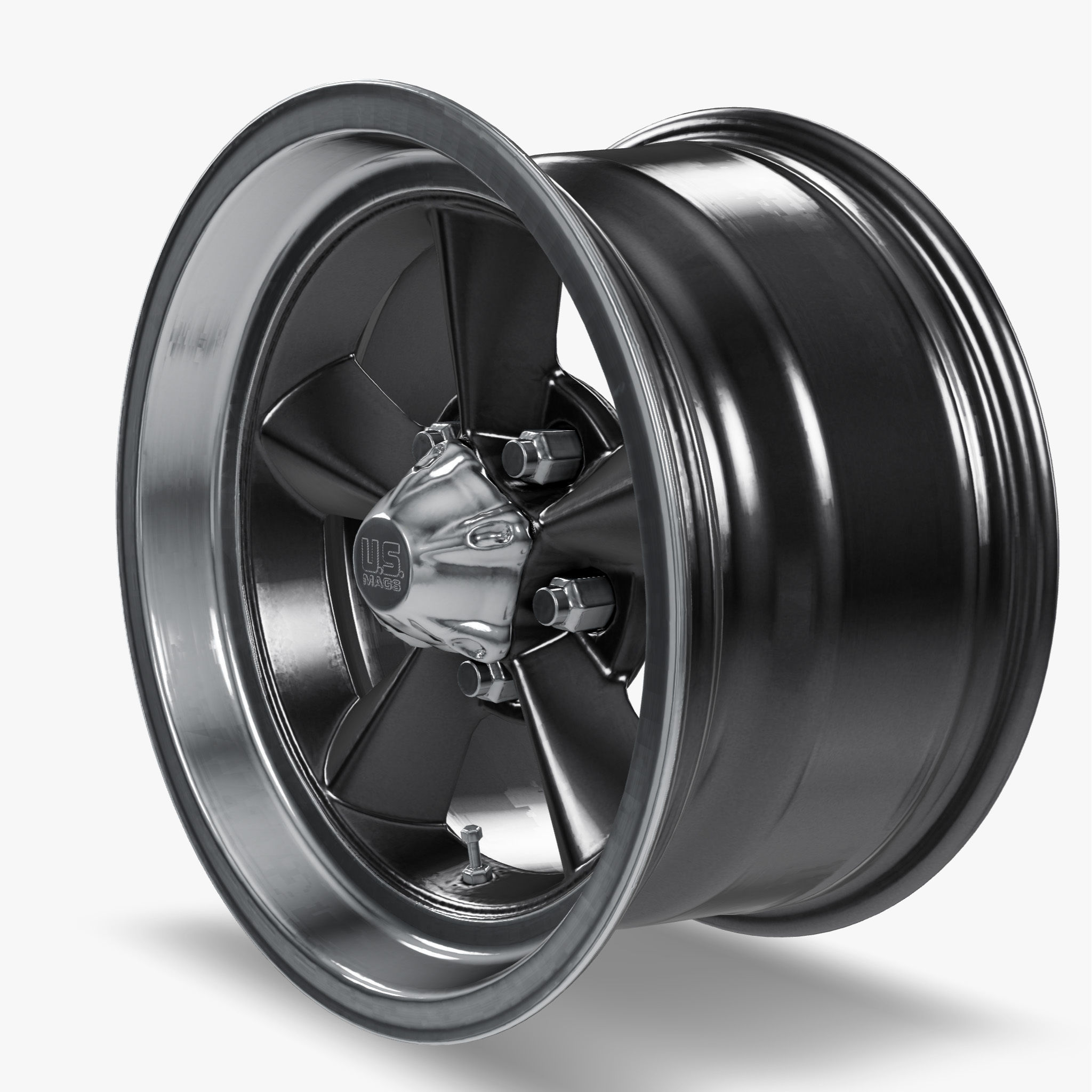 US Mags Standard Wheel Textured Gray 3D model | CGTrader