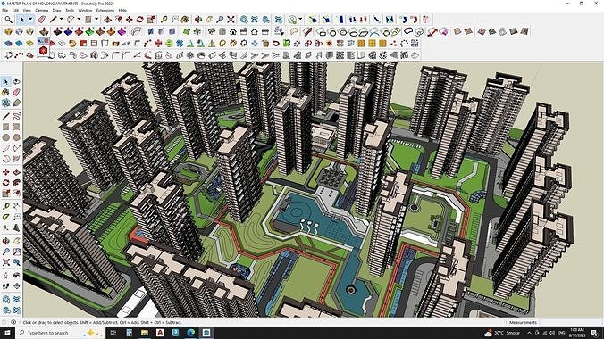 MASTER PLAN OF HOUSING APARTMENTS 3D model | CGTrader