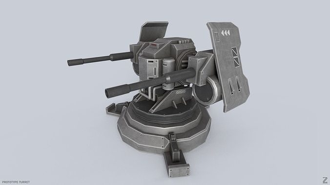 3D model Prototype turret VR / AR / low-poly | CGTrader