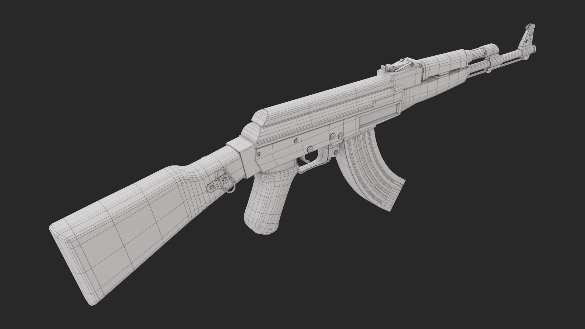 3D model Assault Rifle AK47 VR / AR / low-poly | CGTrader