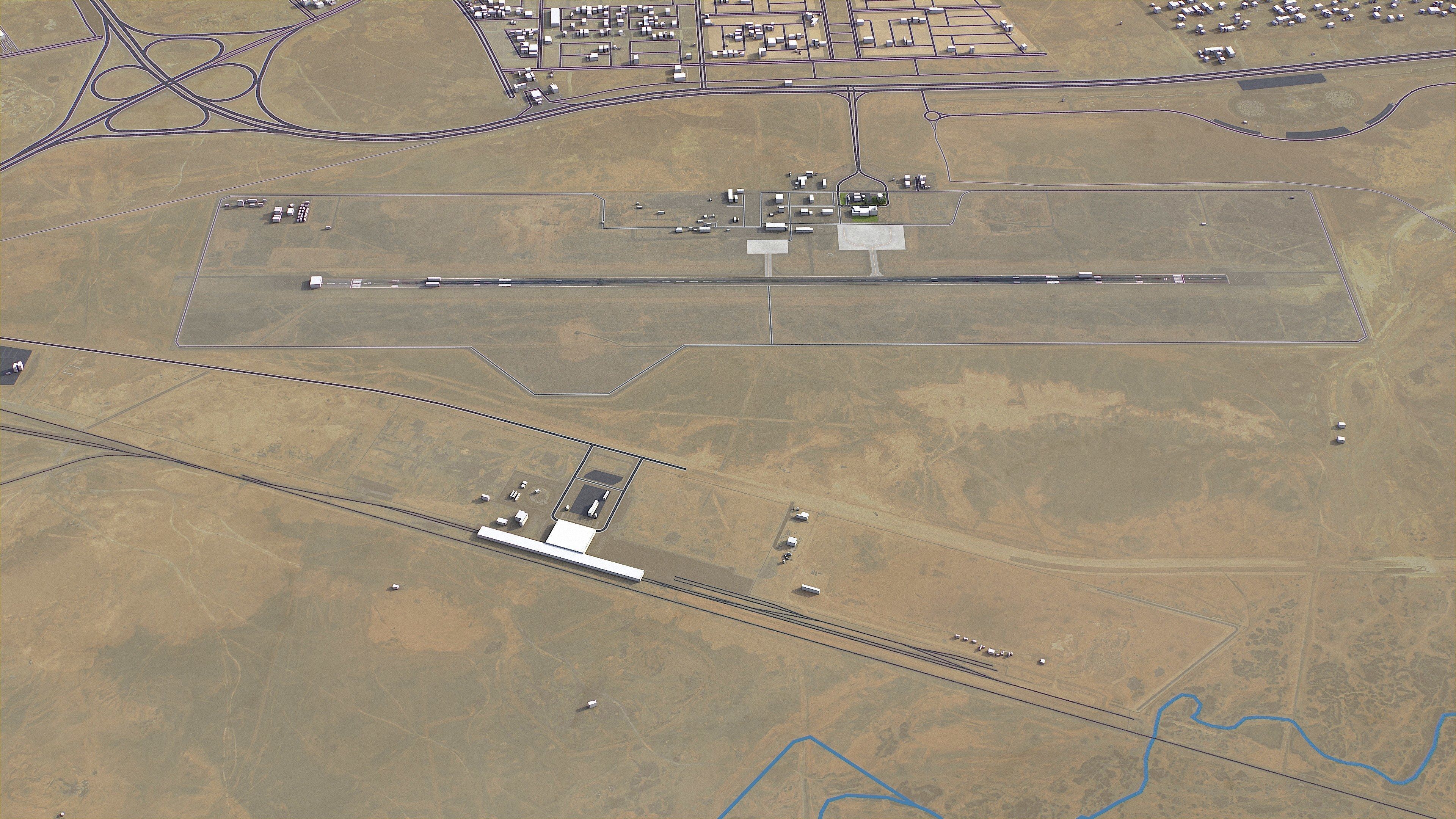 3D model Qurayyat - Gurayat Airport VR / AR / low-poly | CGTrader