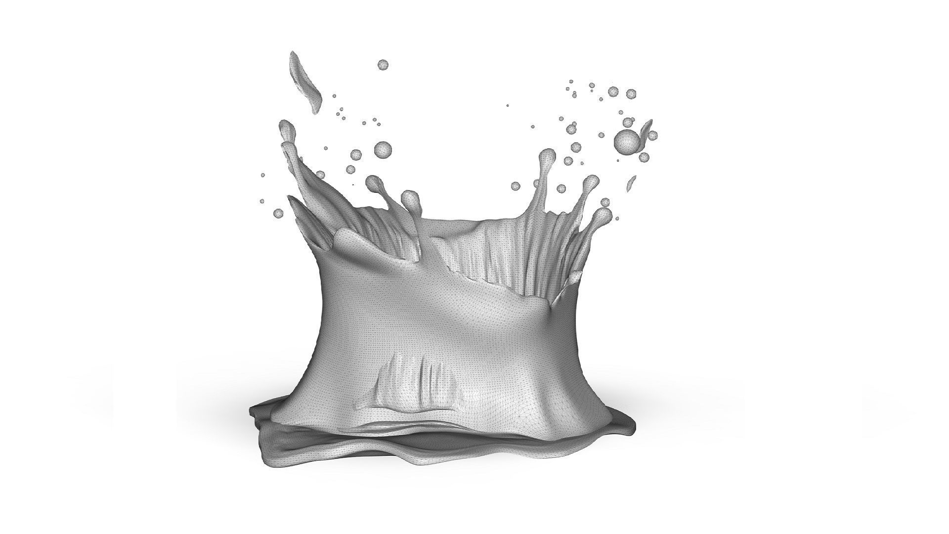 3d Model Water Splash Effect Vr Ar Low Poly Cgtrader