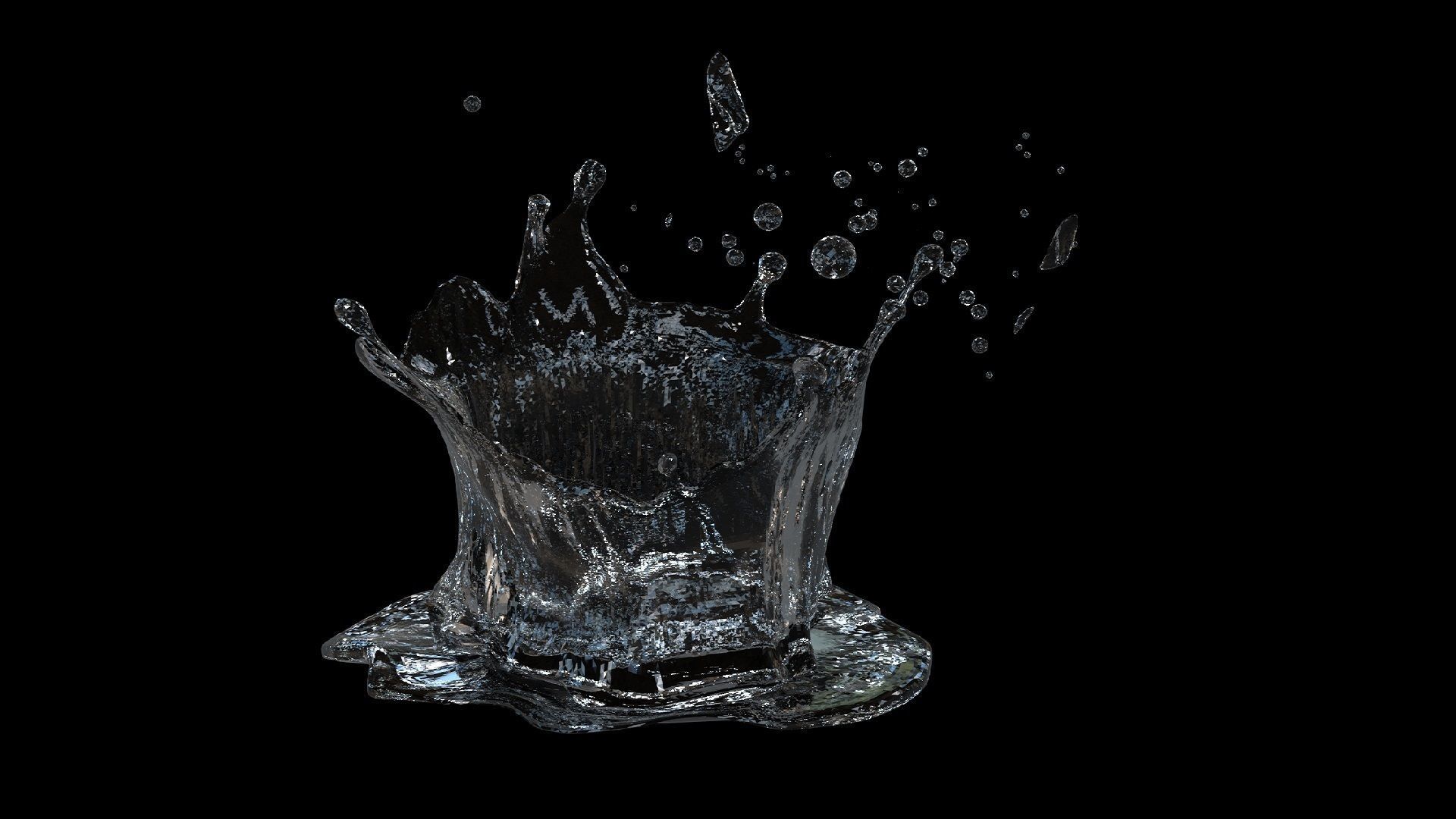 3D model Water Splash Effect VR / AR / low-poly | CGTrader