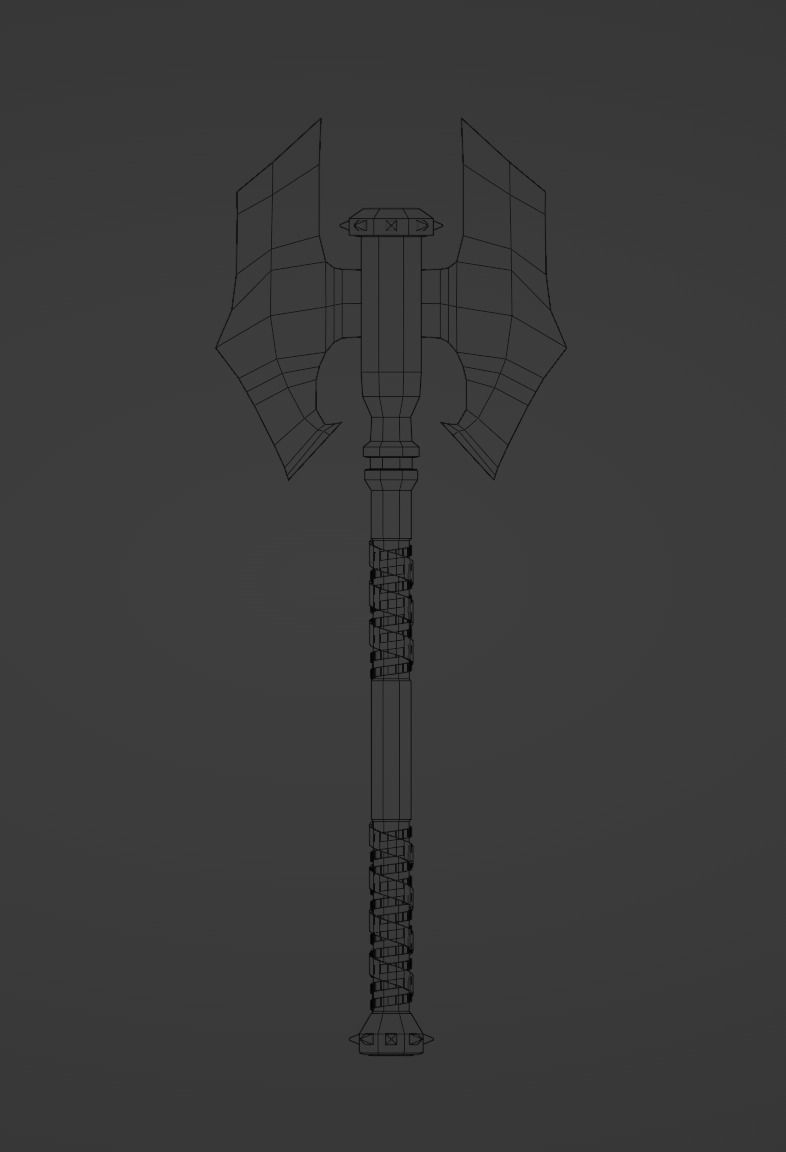 3D model Two-faced Great axe VR / AR / low-poly | CGTrader