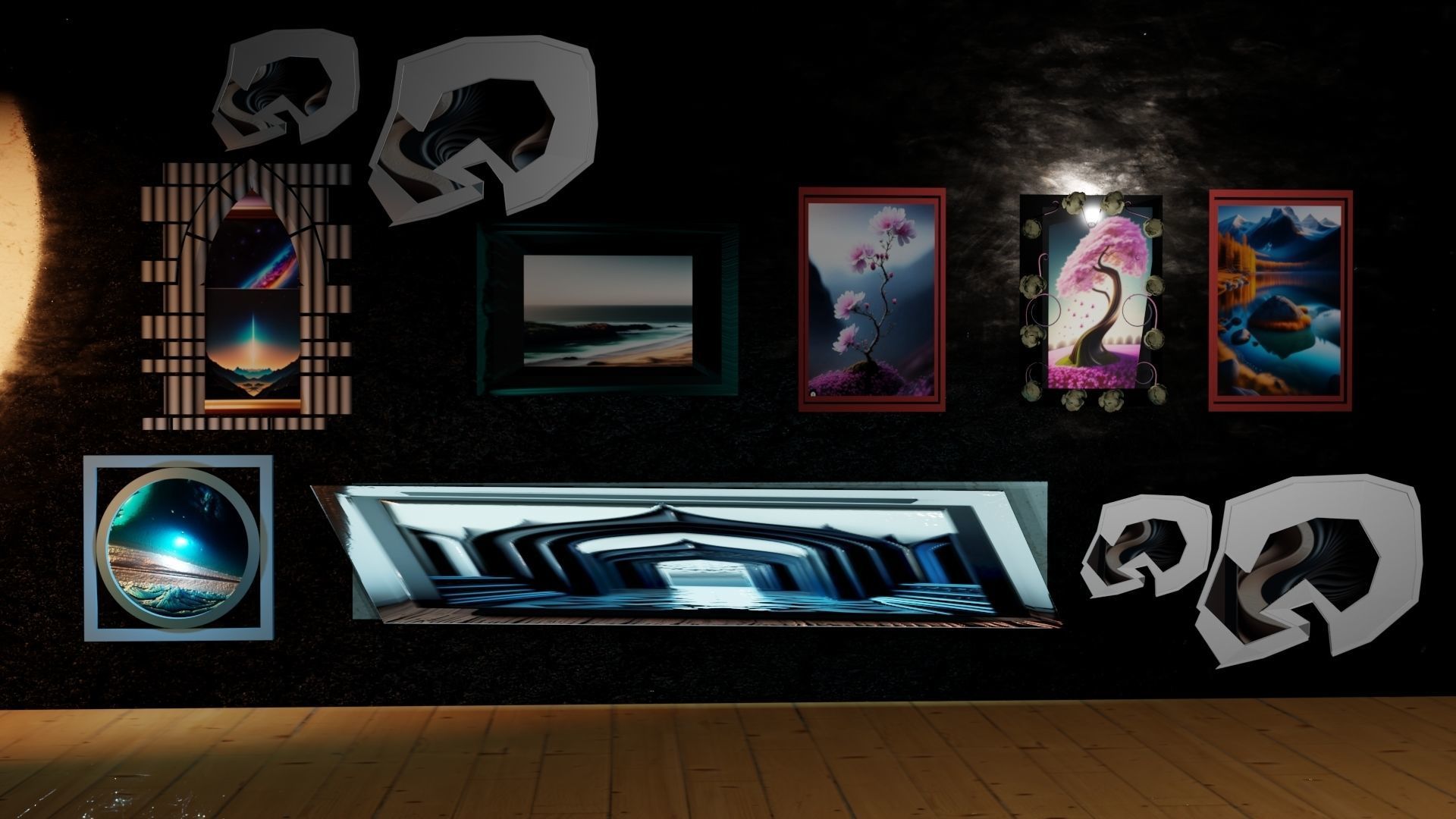 EXCELLENT WALL FRAMES free 3D model | CGTrader