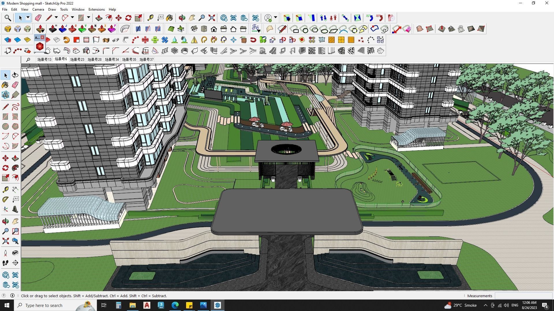 Interactive spaces in Apartments SketchUp model Master plan 3D model ...