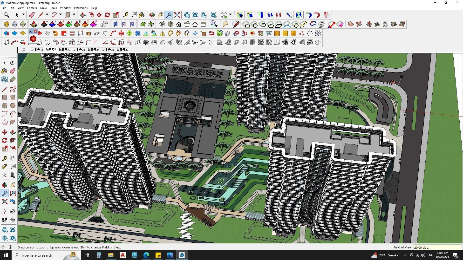 Interactive spaces in Apartments SketchUp model Master plan 3D model ...