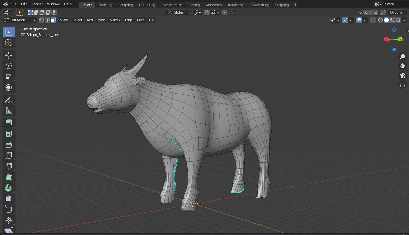3D model Cow base mesh VR / AR / low-poly | CGTrader