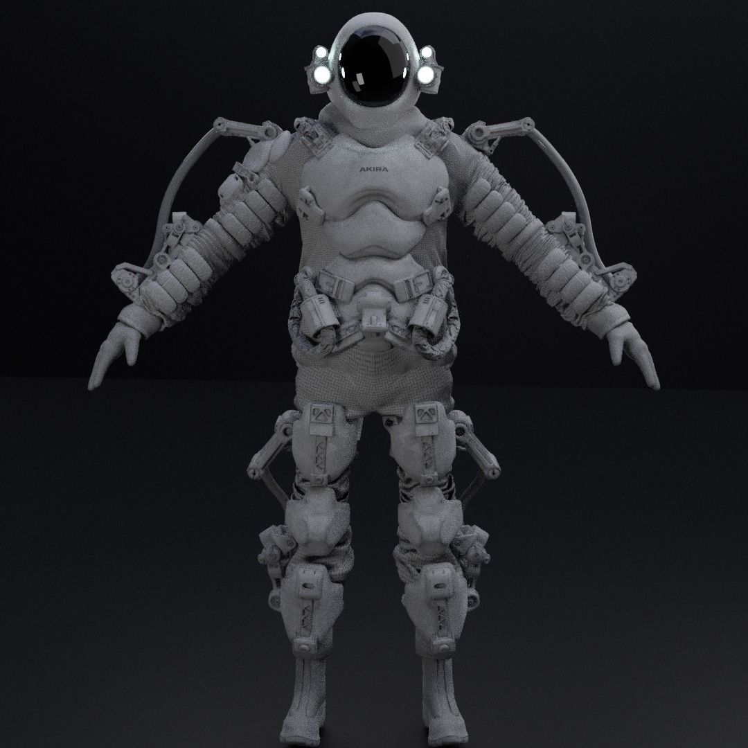 3D model Space suit - Scifi astro ranger 2 VR / AR / low-poly | CGTrader