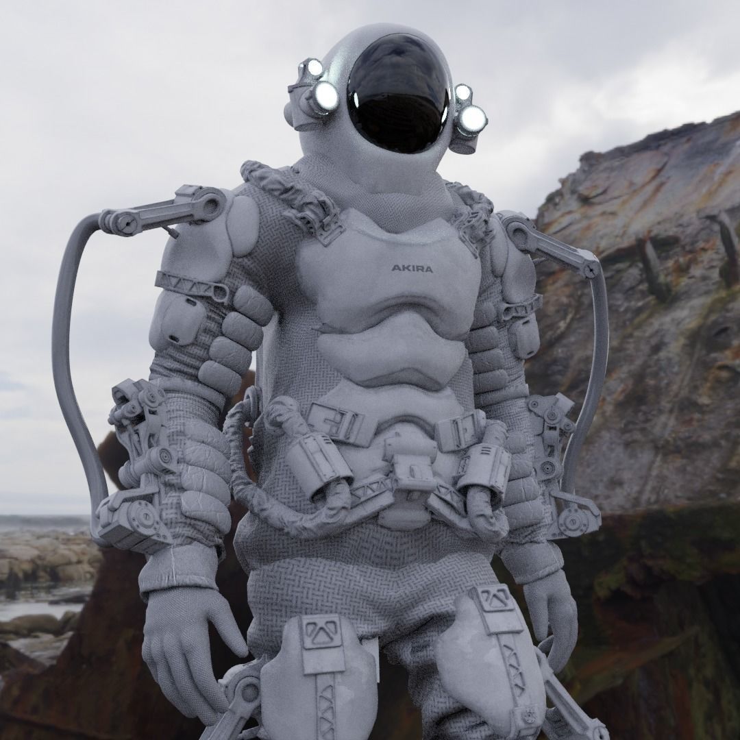 3D model Space suit - Scifi astro ranger 2 VR / AR / low-poly | CGTrader