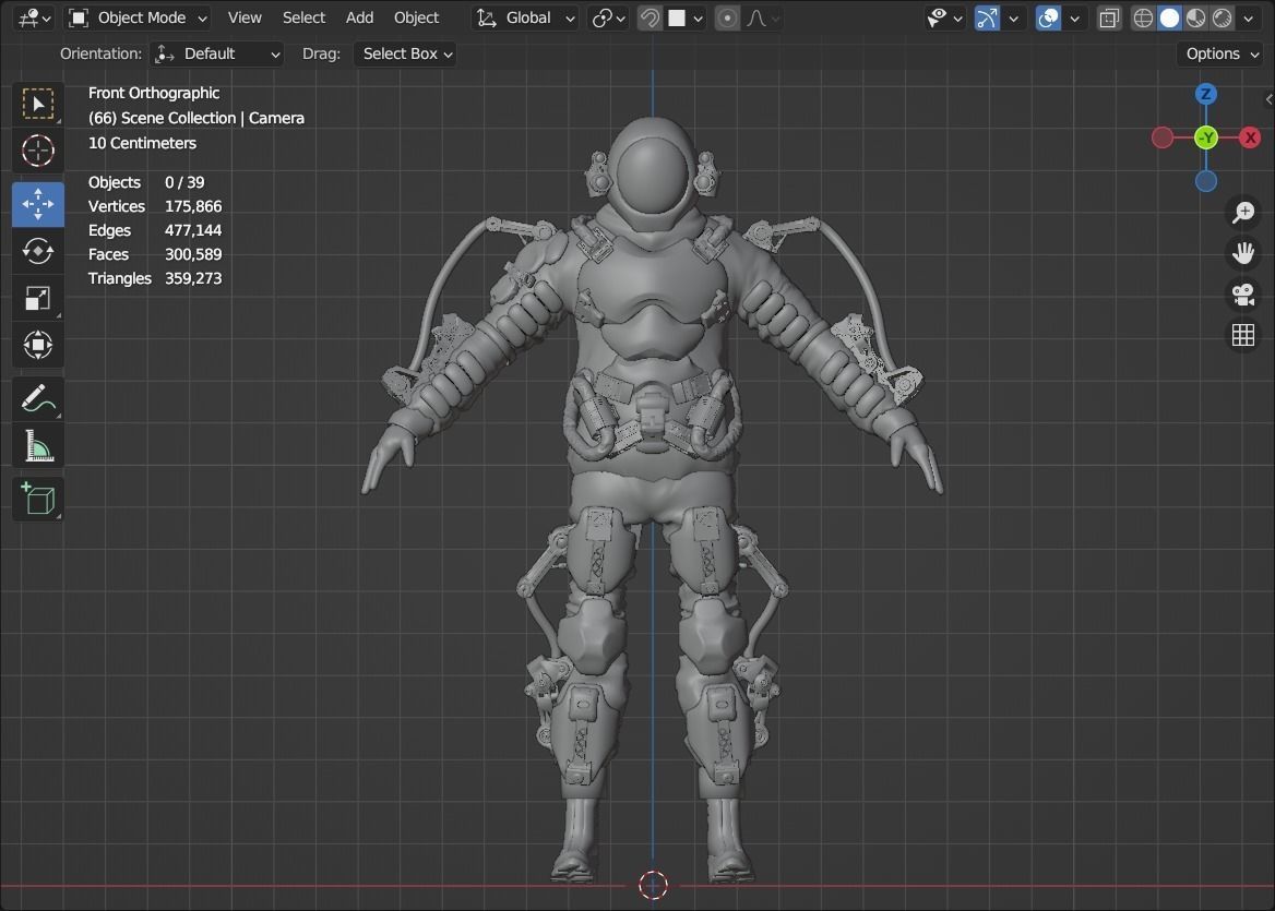 3D model Space suit - Scifi astro ranger 2 VR / AR / low-poly | CGTrader