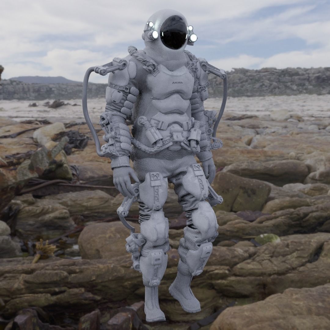 3D model Space suit - Scifi astro ranger 2 VR / AR / low-poly | CGTrader